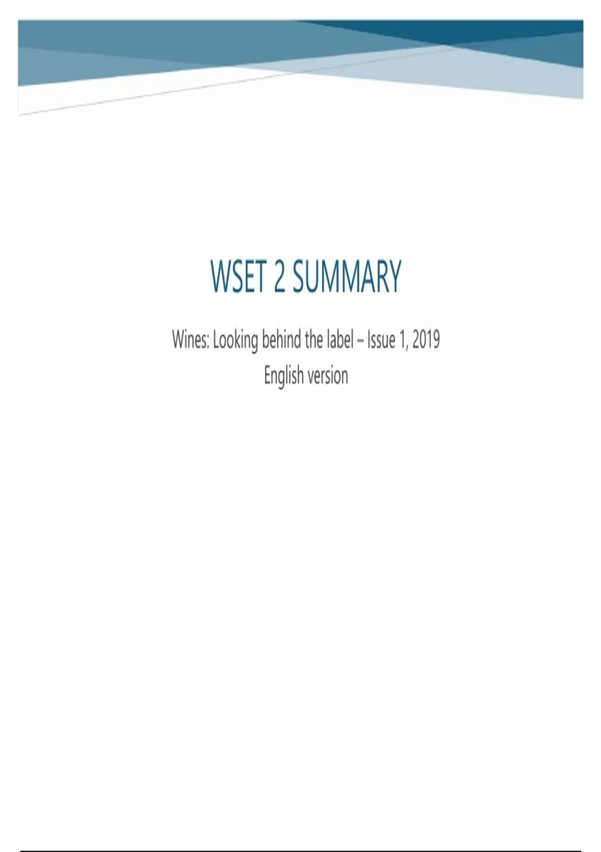 WSET 2 English Summary - WSET2 - Stuvia NL
