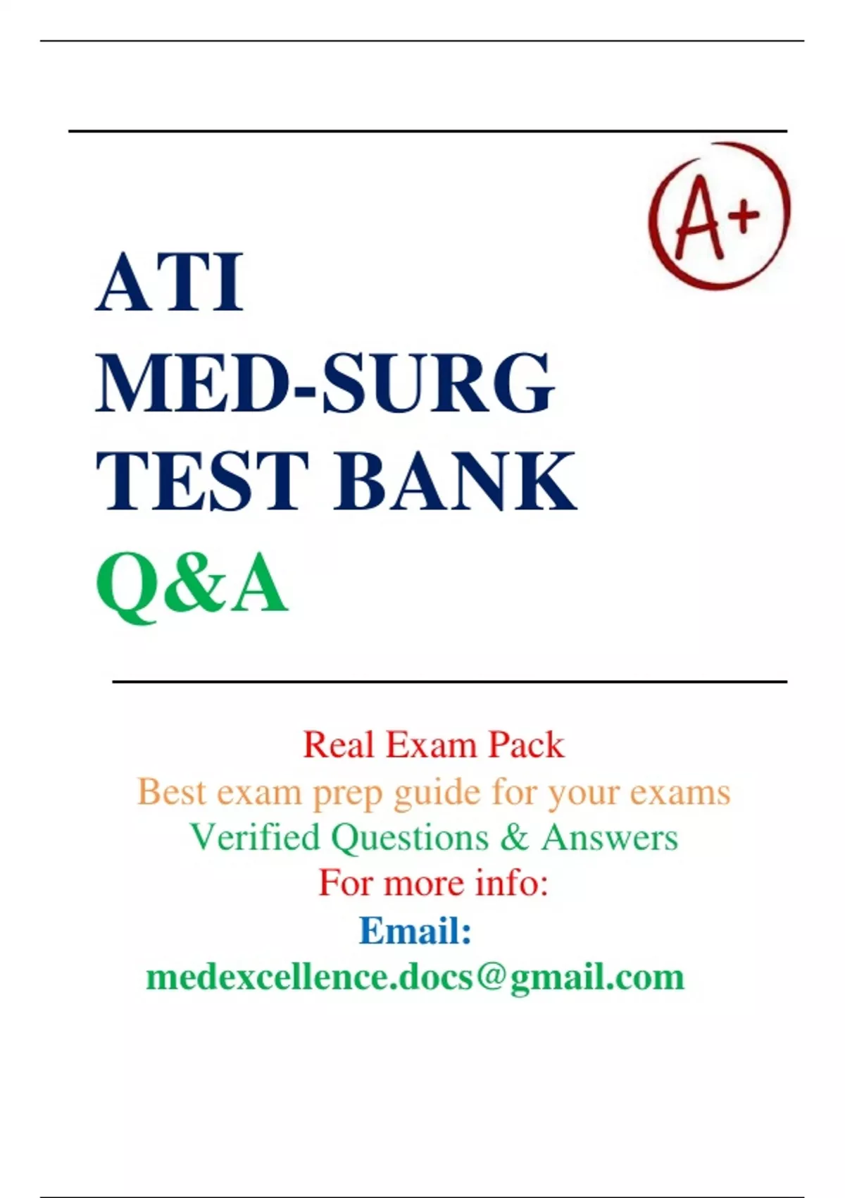 ATI MED SURG TEST BANK QUESTIONS, ANSWERS AND EXPLANATION | COMPLETE ...