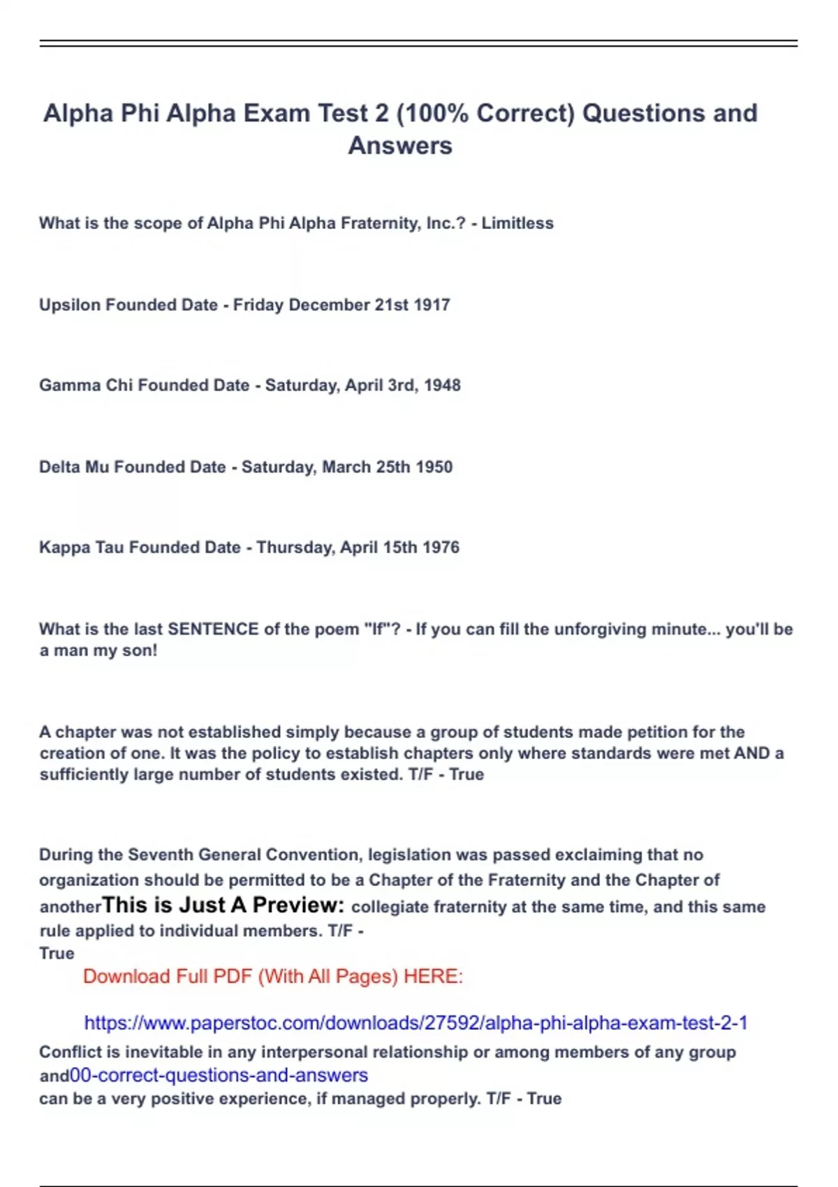 Alpha Phi Alpha Exam Test 2 (100% Correct) Questions and Answers ...