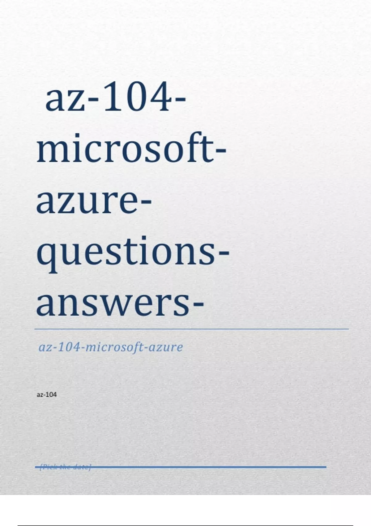 az-104- microsoft azure questions answers az-104-microsoft-azure az-104 ...