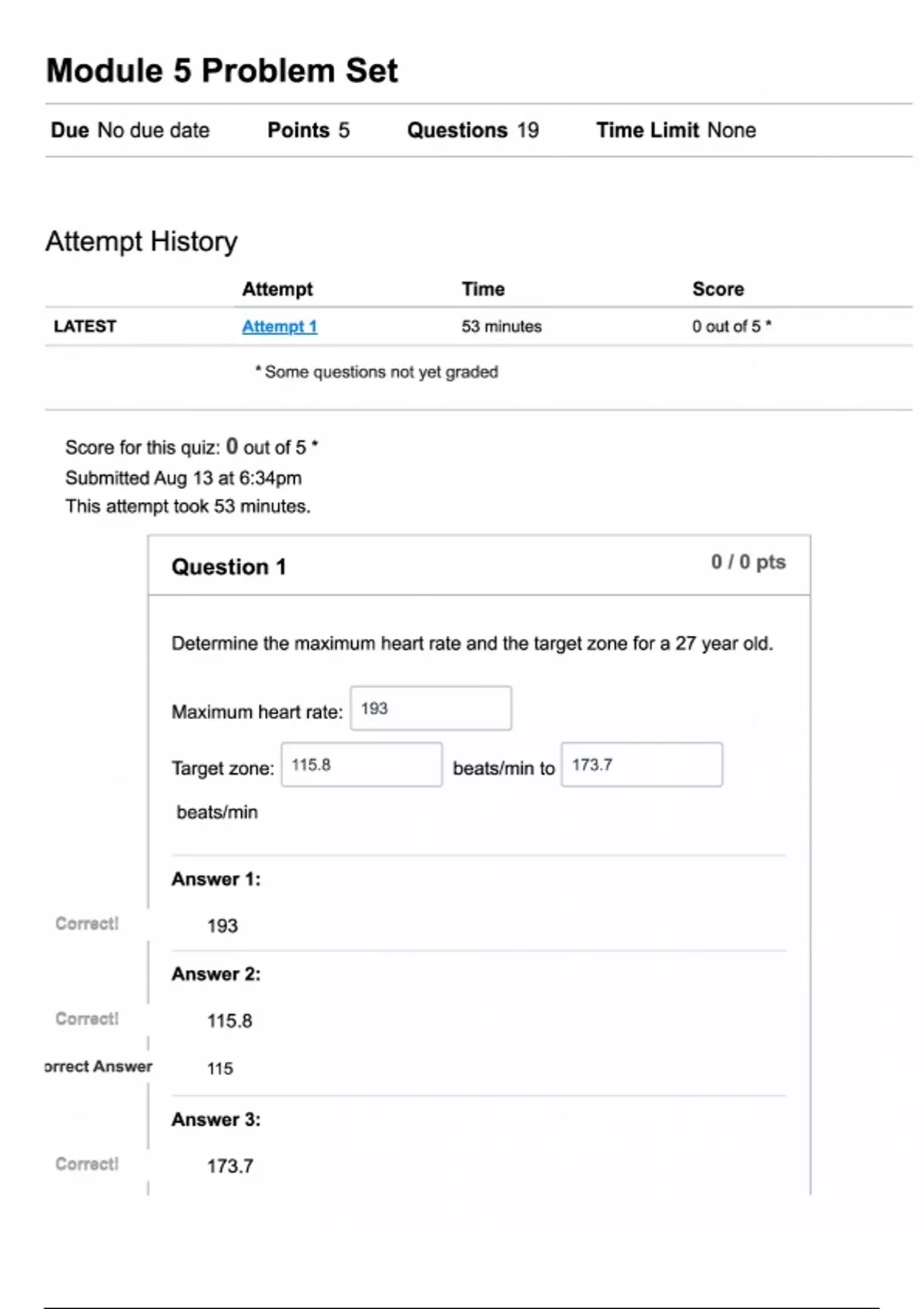 BIOD 121 Module 5 Problem Set Portage learning FALL 2023 - BIOD 121 ...