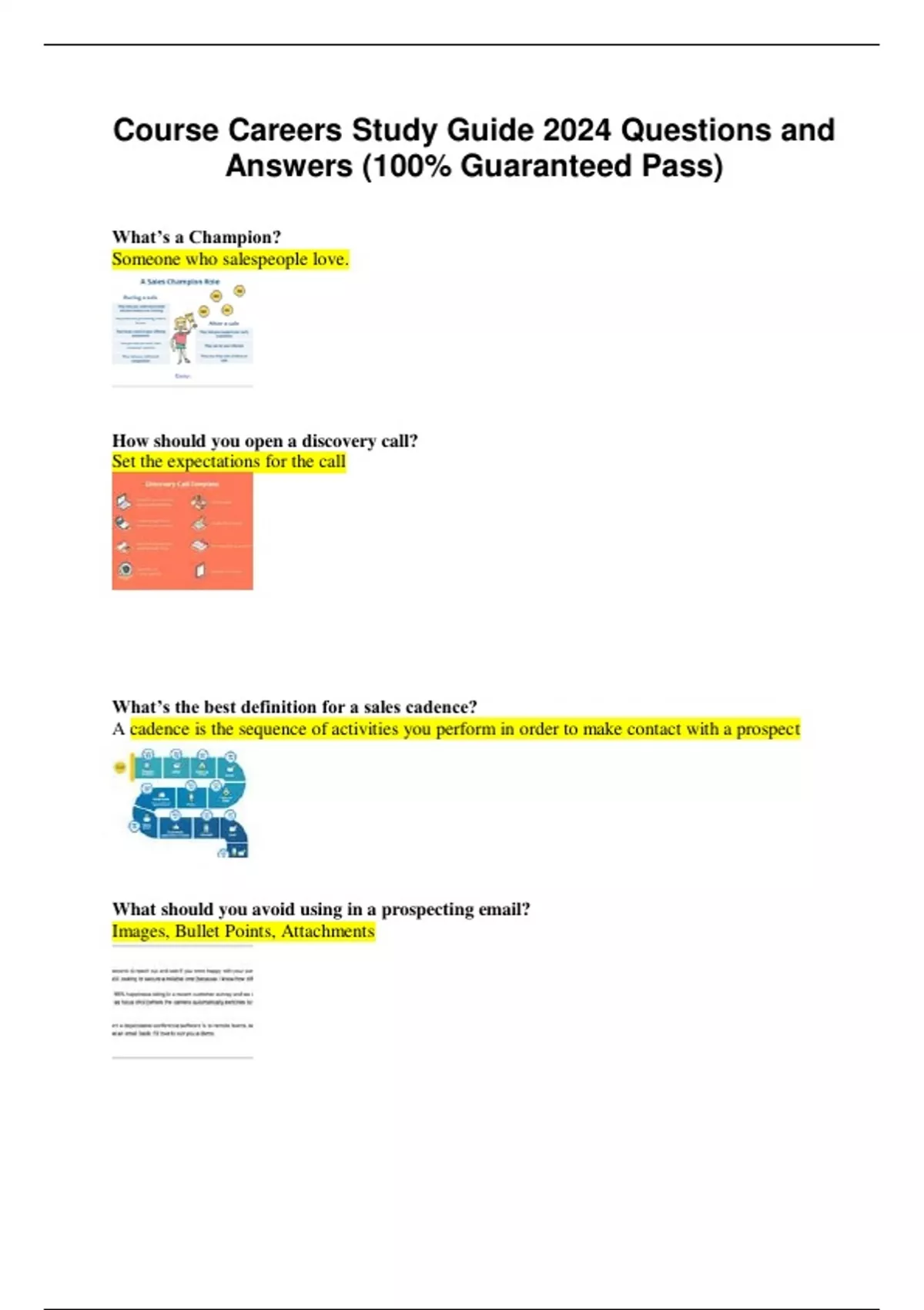 Course Careers Study Guide 2024 Questions and Answers (100% Guaranteed ...