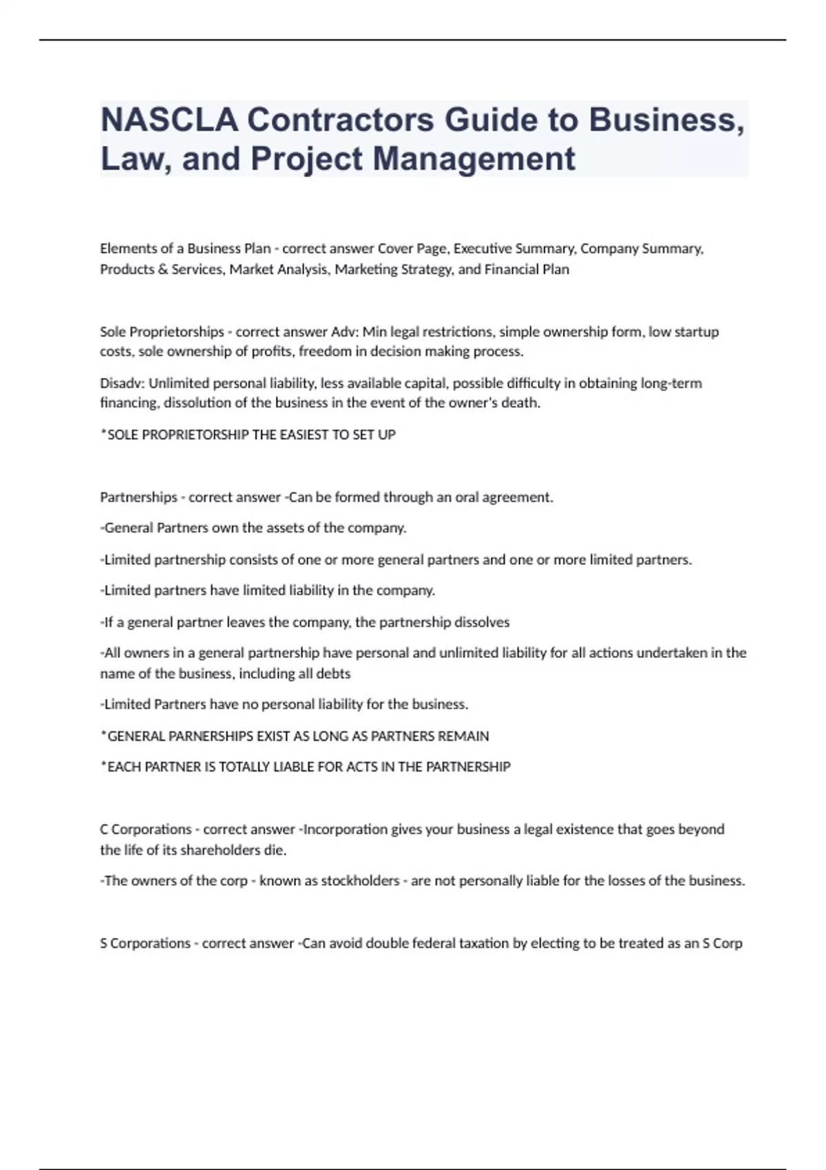 NASCLA Contractors Guide to Business, Law, and Project Management ...