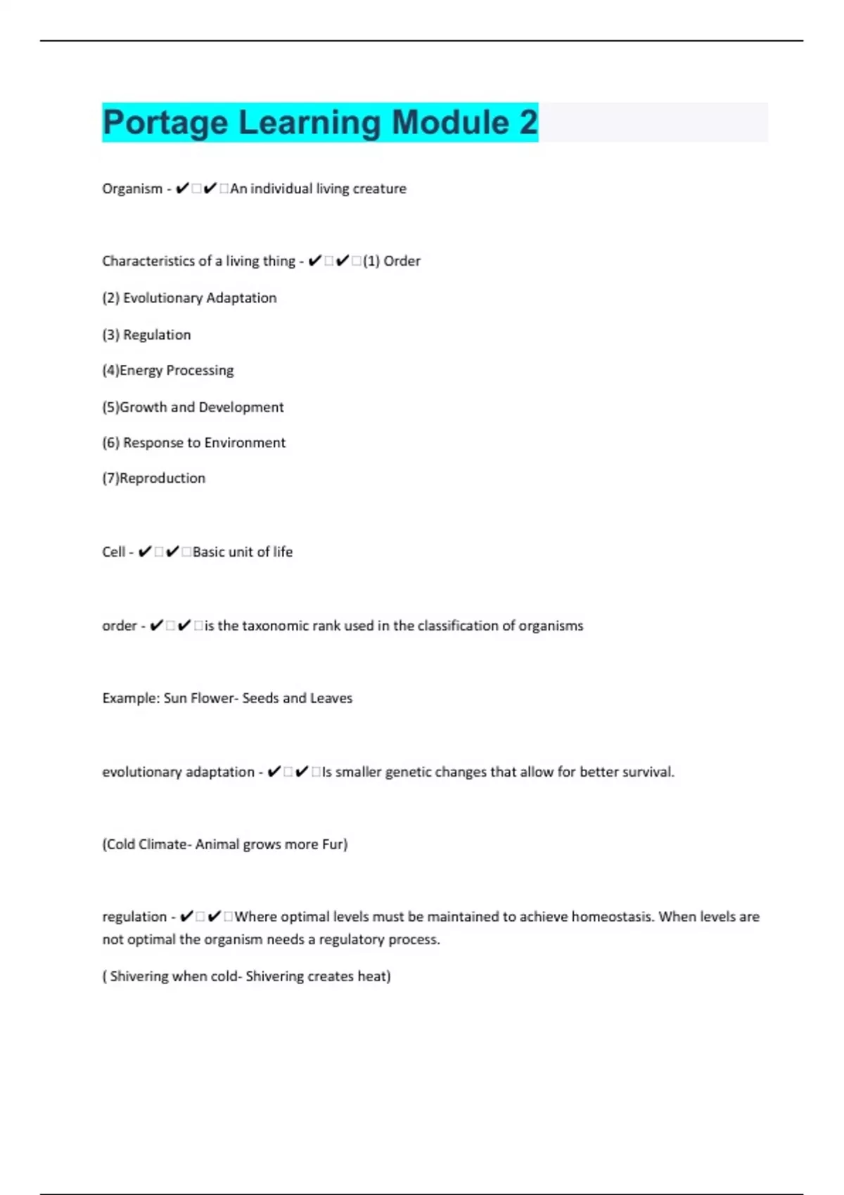 Portage Learning Module 2|81 Questions With Complete Solutions ...