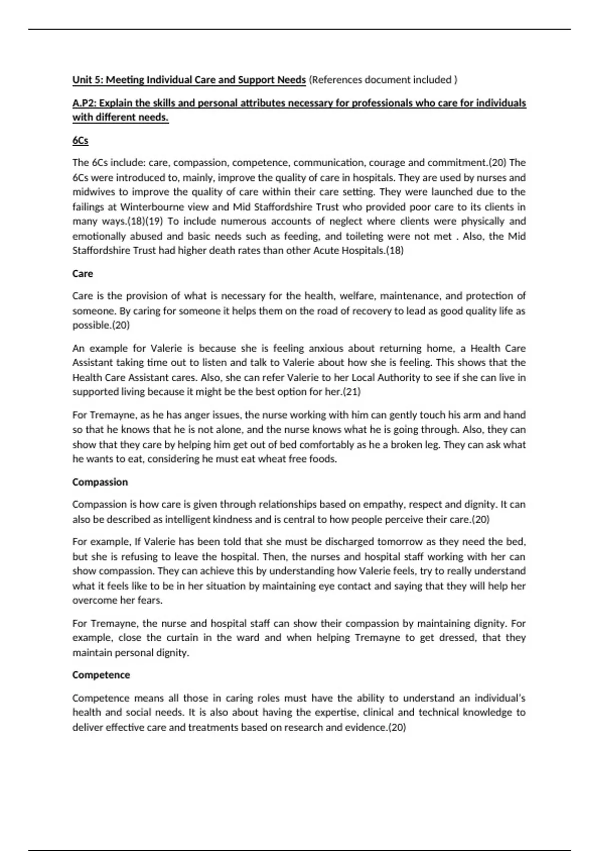 2025 BTEC Level 3 Health and Social care: Unit 5 - Meeting Individual ...