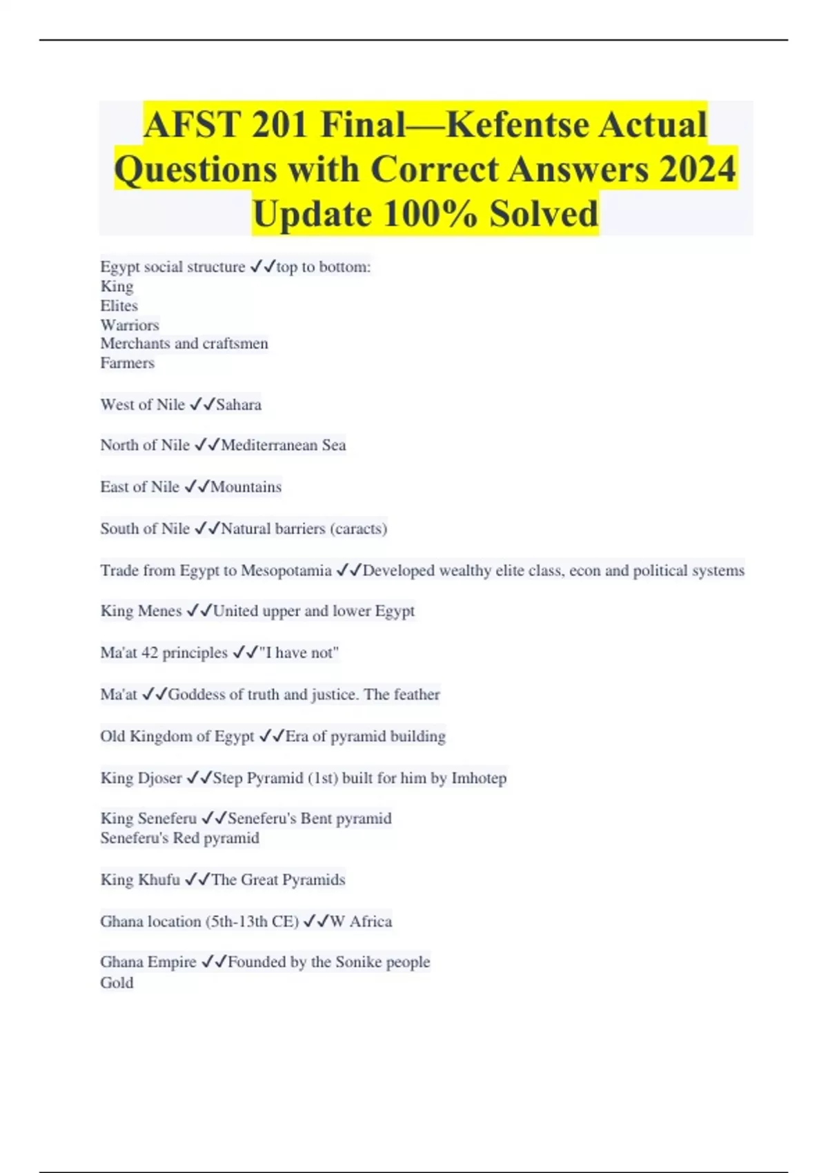 AFST Bundled Exams All Versions with complete solution 2024 Update ...