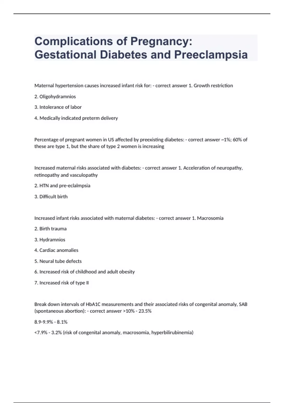 Complications of Pregnancy: Gestational Diabetes and Preeclampsia with ...