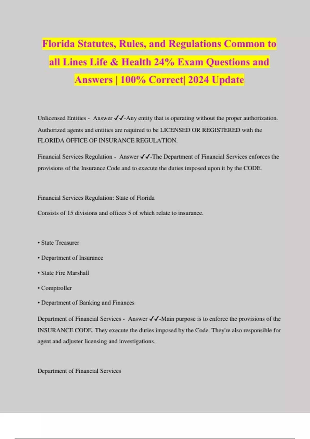 Florida Statutes, Rules, and Regulations Common to all Lines Life ...