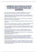 SUMMARY SOLICITOR ACCOUNTS EXAM REVIEW (QUESTIONS AND ANSWERS ...