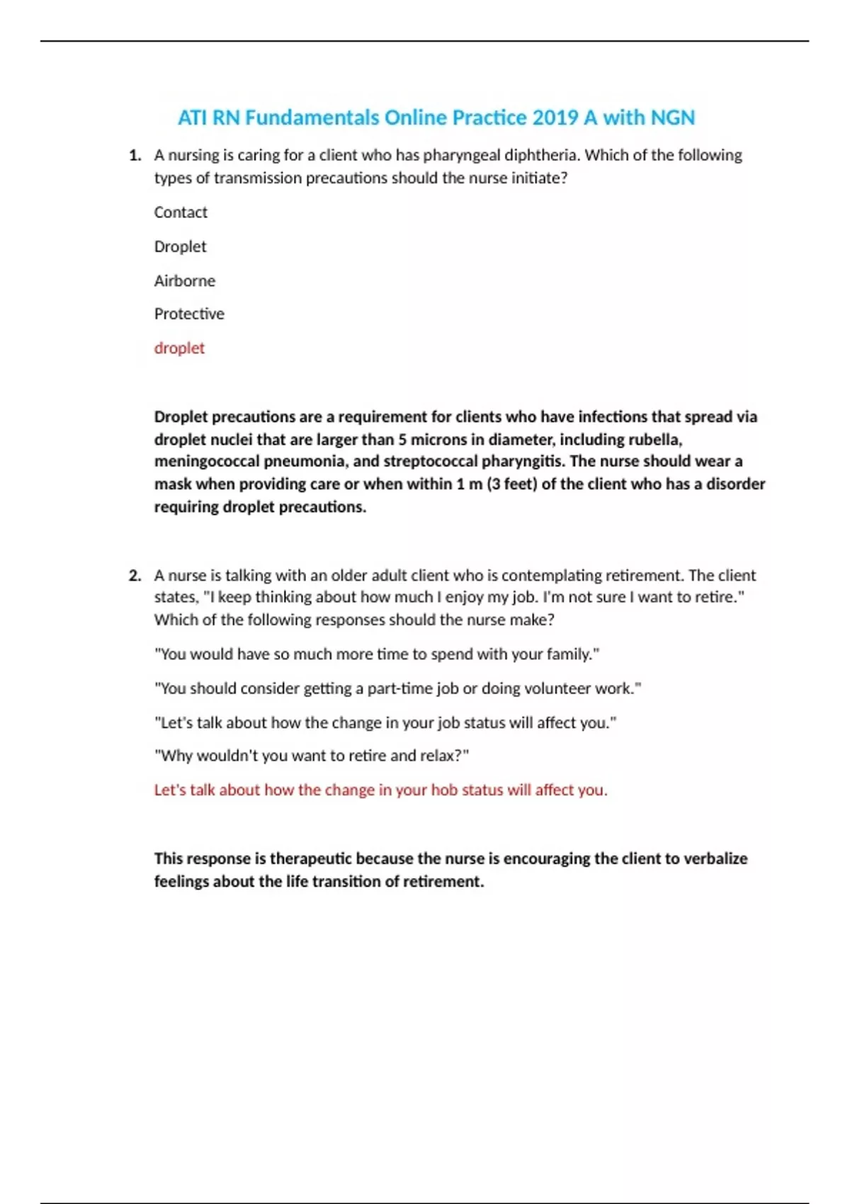 ATI RN Fundamentals Online Practice with NGN Study BUNDLE - Stuvia US