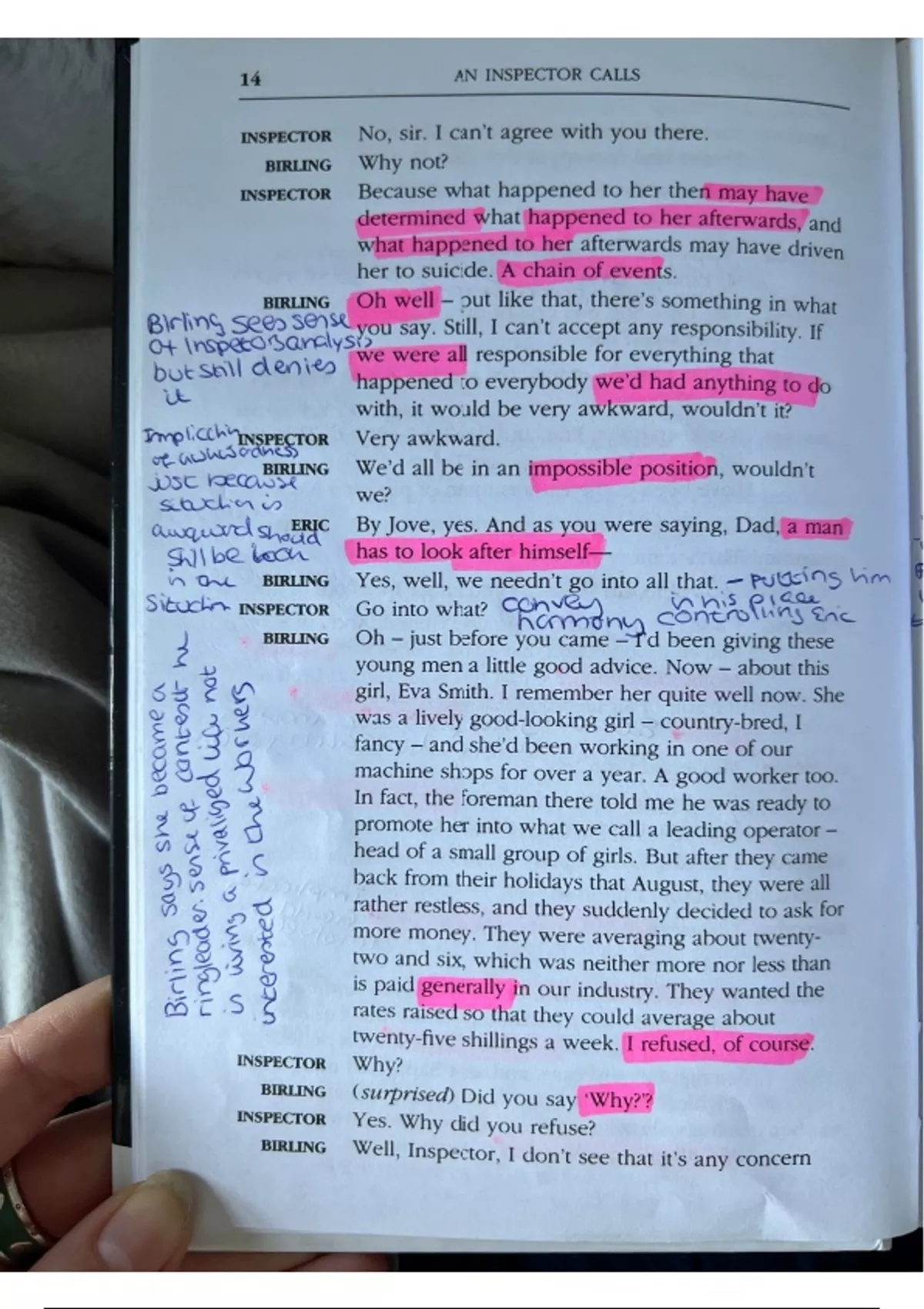 An Inspector Calls Act One - English - Stuvia UK