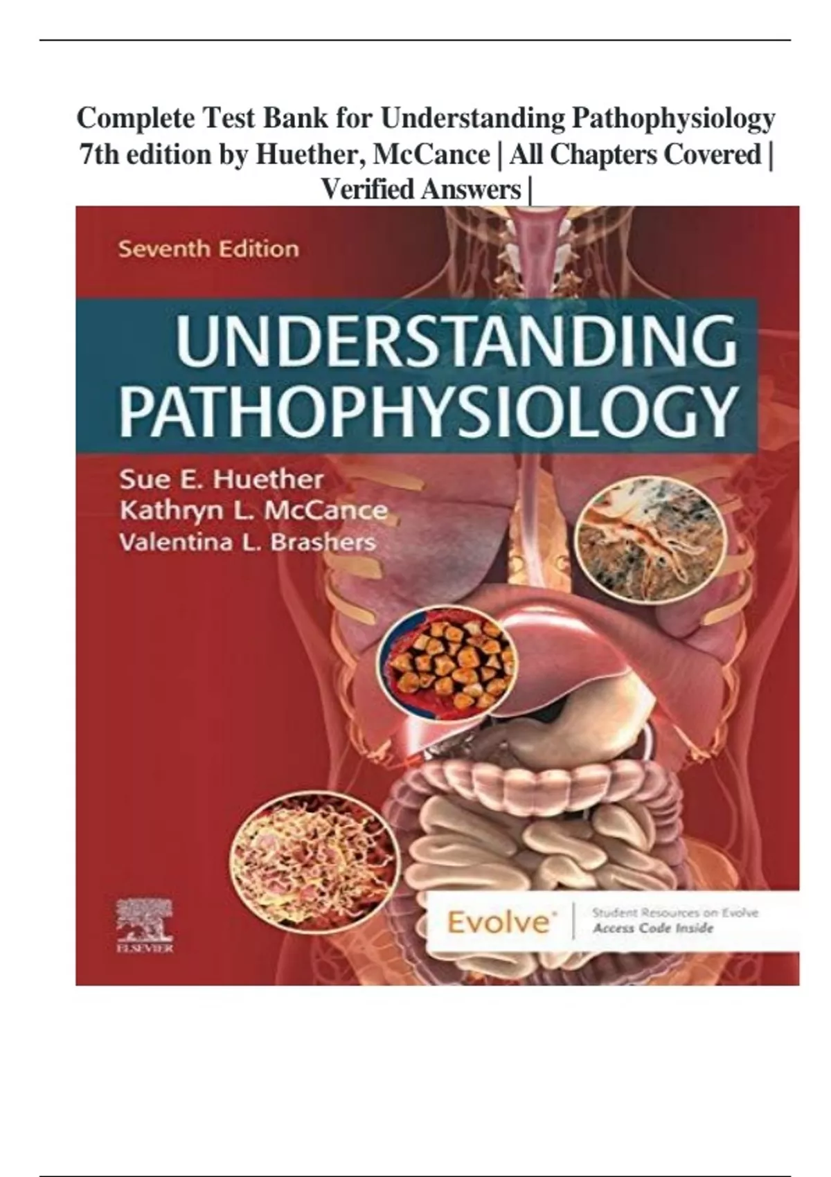 Complete Test Bank for Understanding Pathophysiology 7th edition by ...