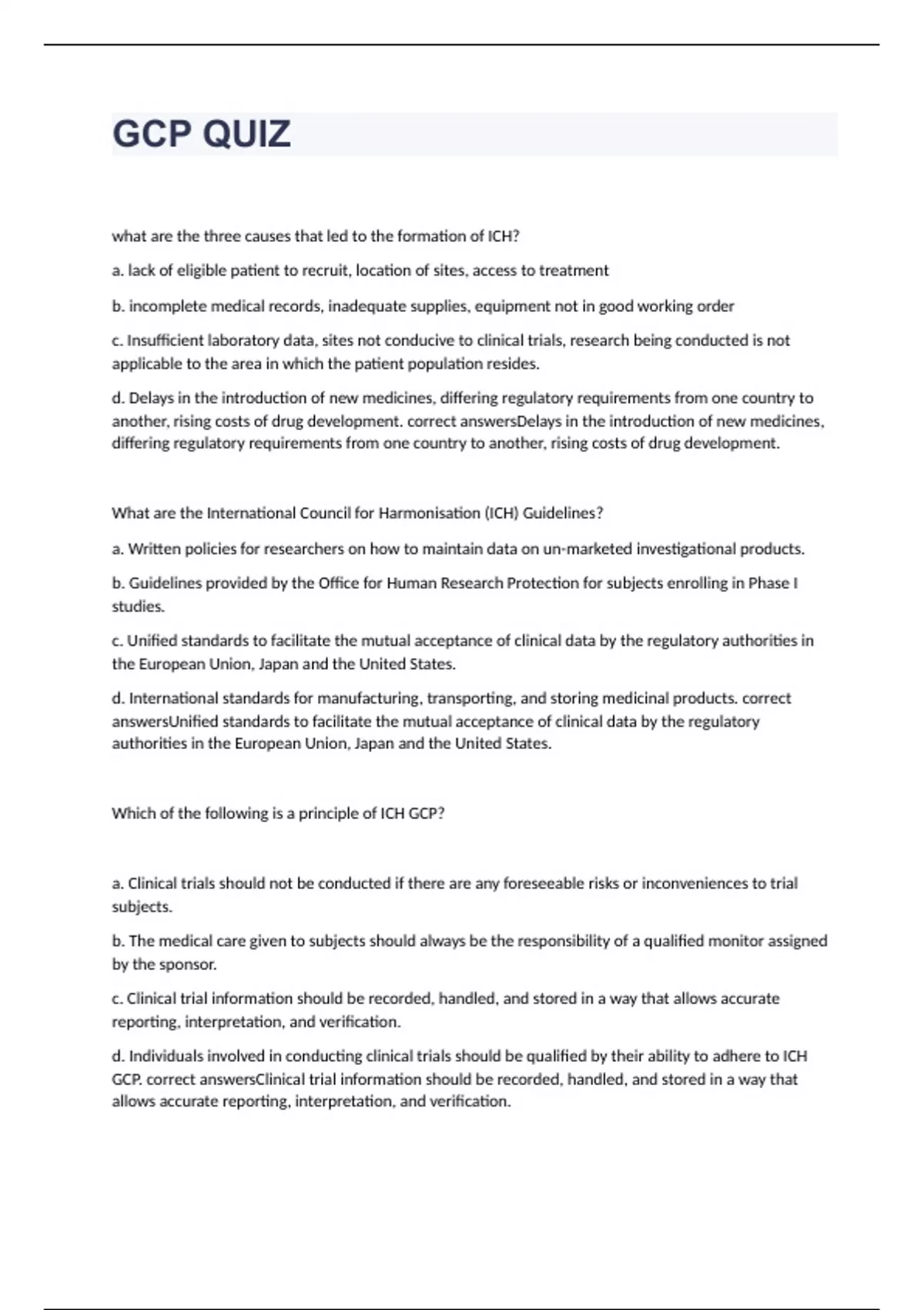 GCP QUIZ 2024 with verified solutions - GCP QU - Stuvia UK