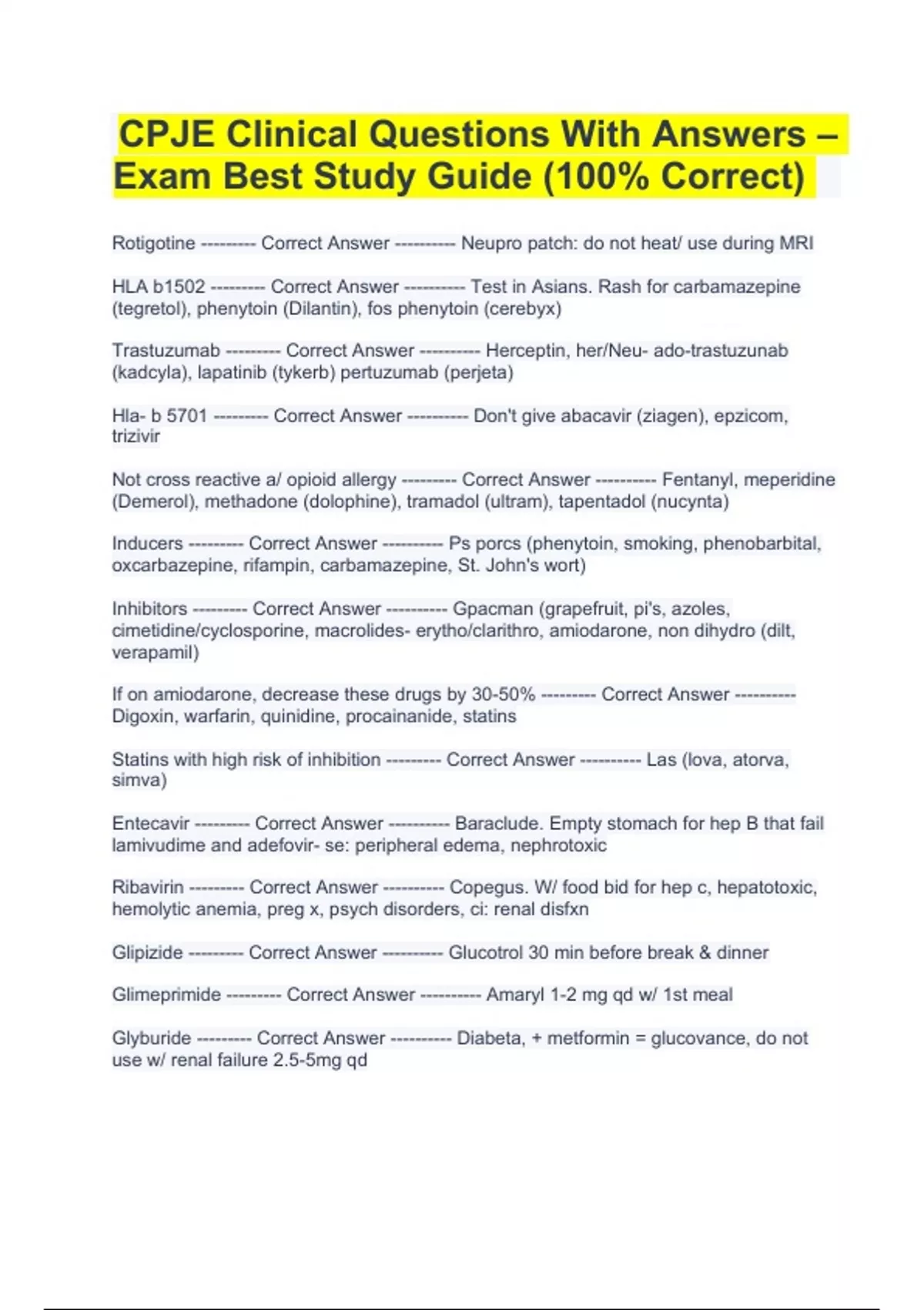 CPJE Practice Questions With Answers Latest Updated 2024 | CPJE ...