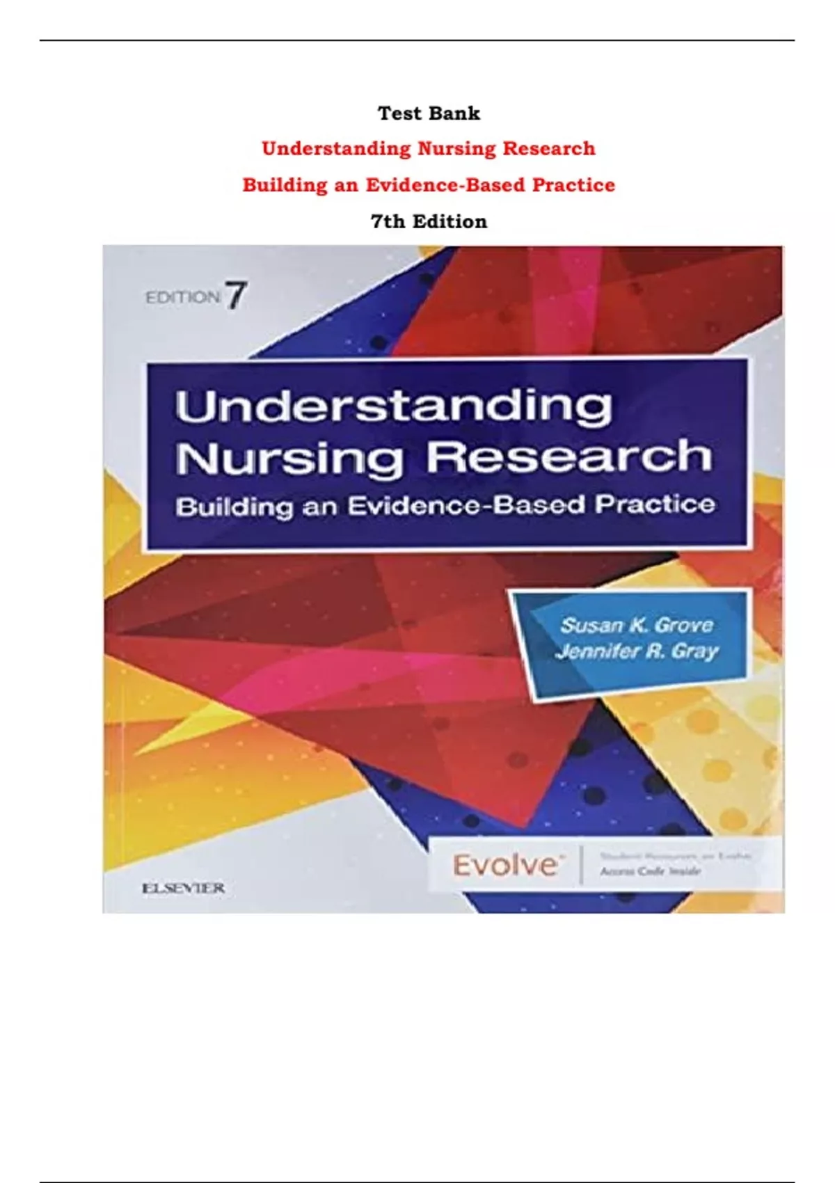 Understanding Nursing Research Building an Evidence-Based Practice 7th ...