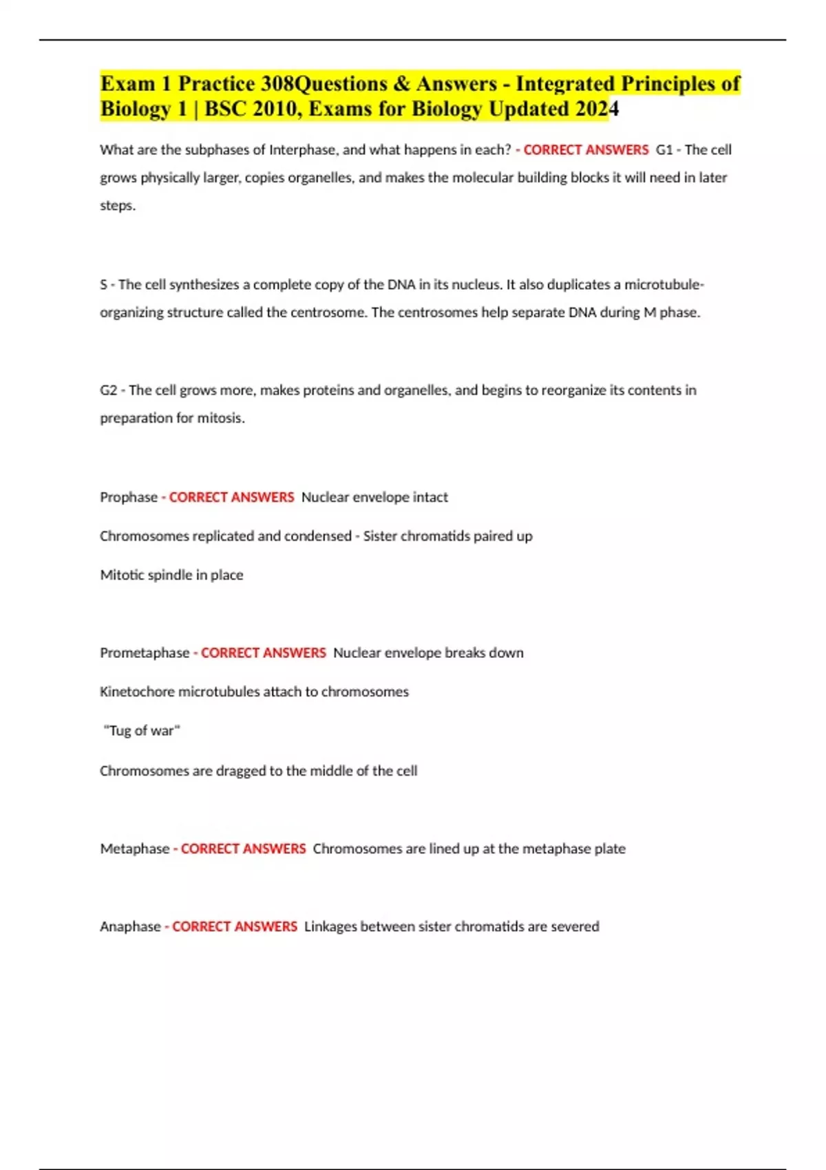 Exam 1 Practice 308Questions & Answers - Integrated Principles of ...