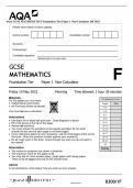 AQA GCSE MATHEMATICS Foundation Tier Paper 1 Non-Calculator QP 2023 ...