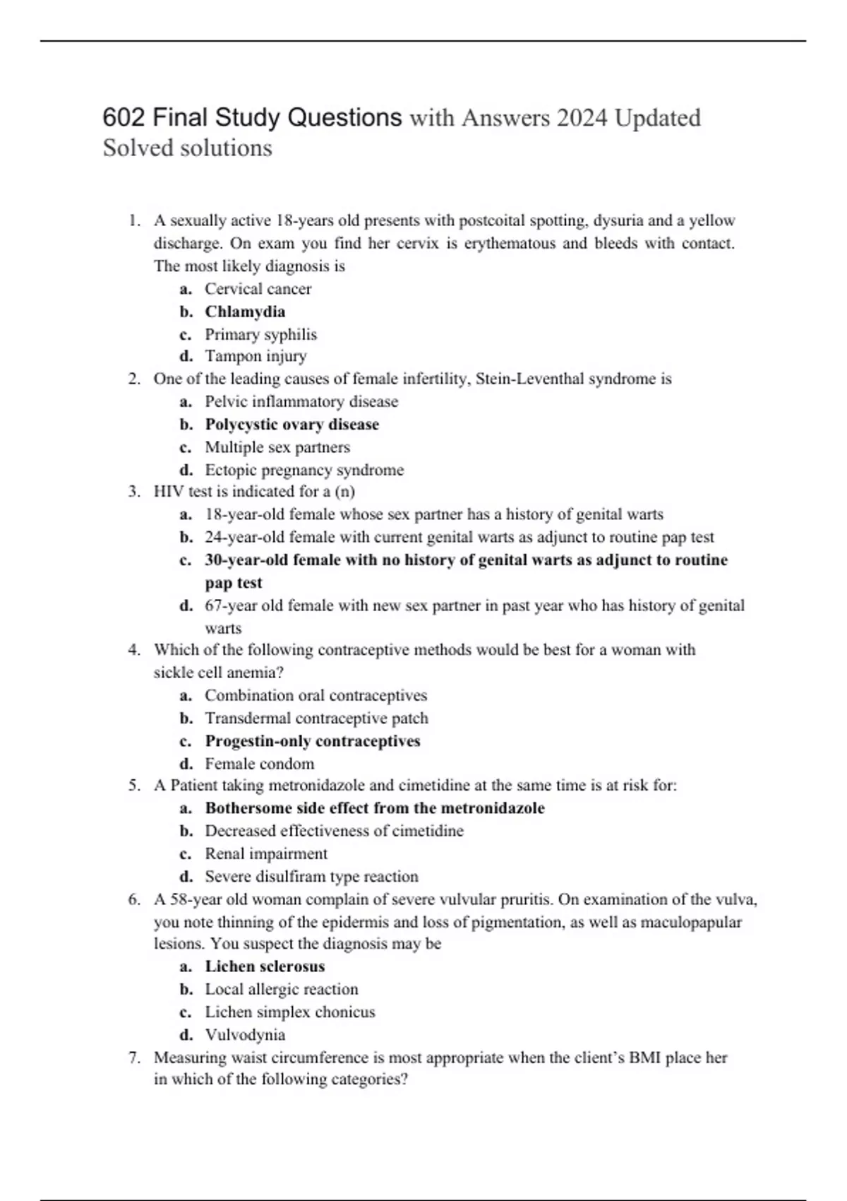 602 Final Study Questions with Answers 2024 Updated Solved solutions ...