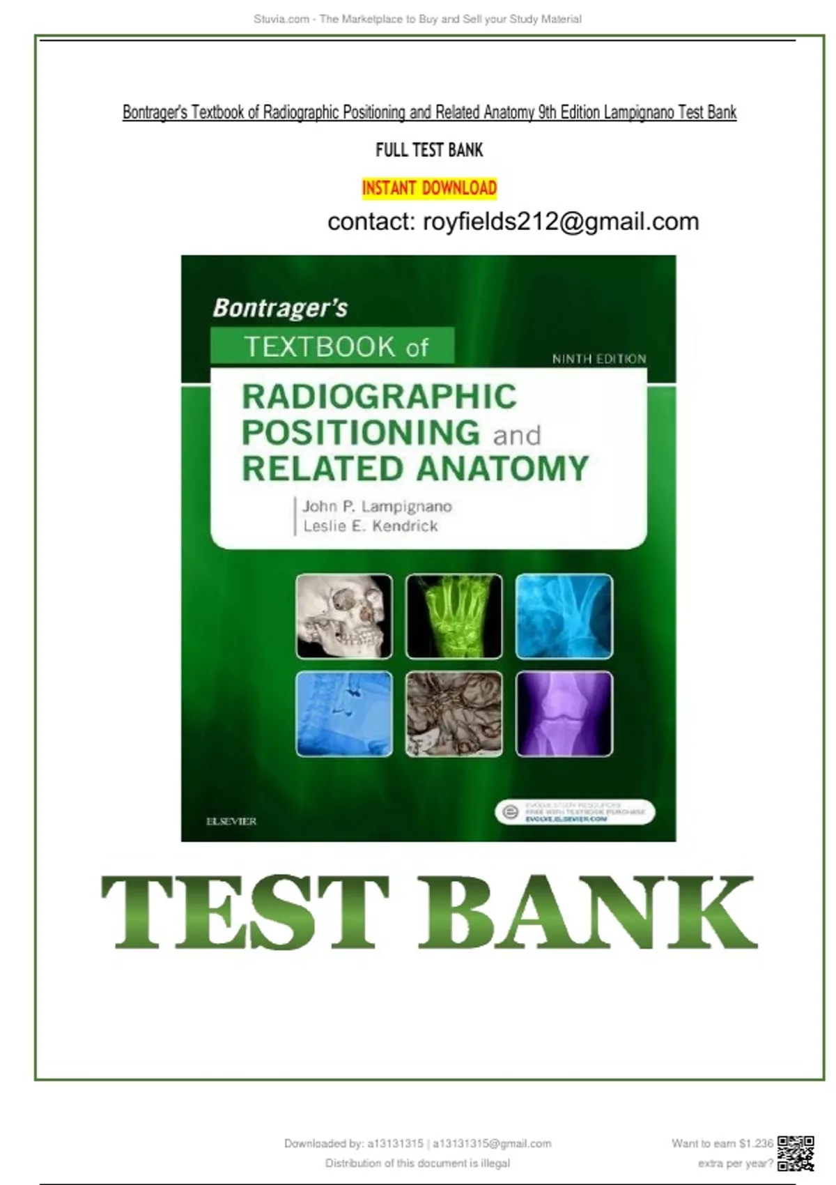 Bontrager's Textbook of Radiographic Positioning and Related Anatomy ...
