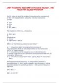 ARRT MAGNETIC RESONANCE IMAGING REVIEW - MRI REGISTRY REVIEW PROGRAM - Arrt - Stuvia US