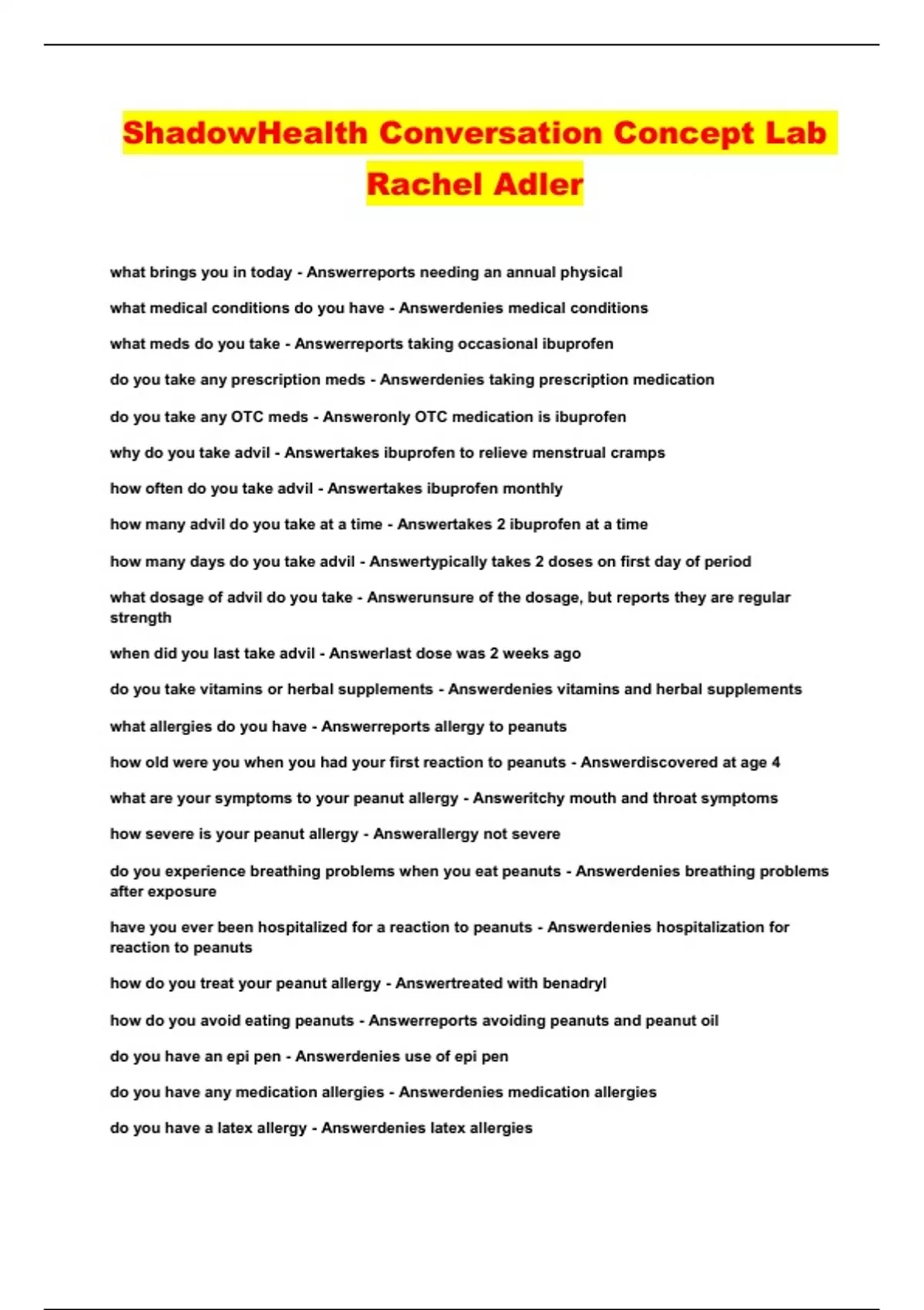 ShadowHealth Conversation Concept Lab Rachel Adler - Shadow Health ...