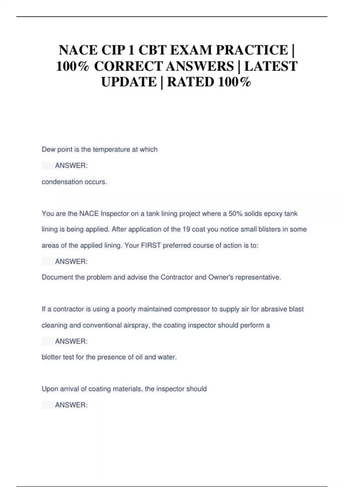 Master the Art of Corrosion Control with Our NACE CIP Exam Package ...