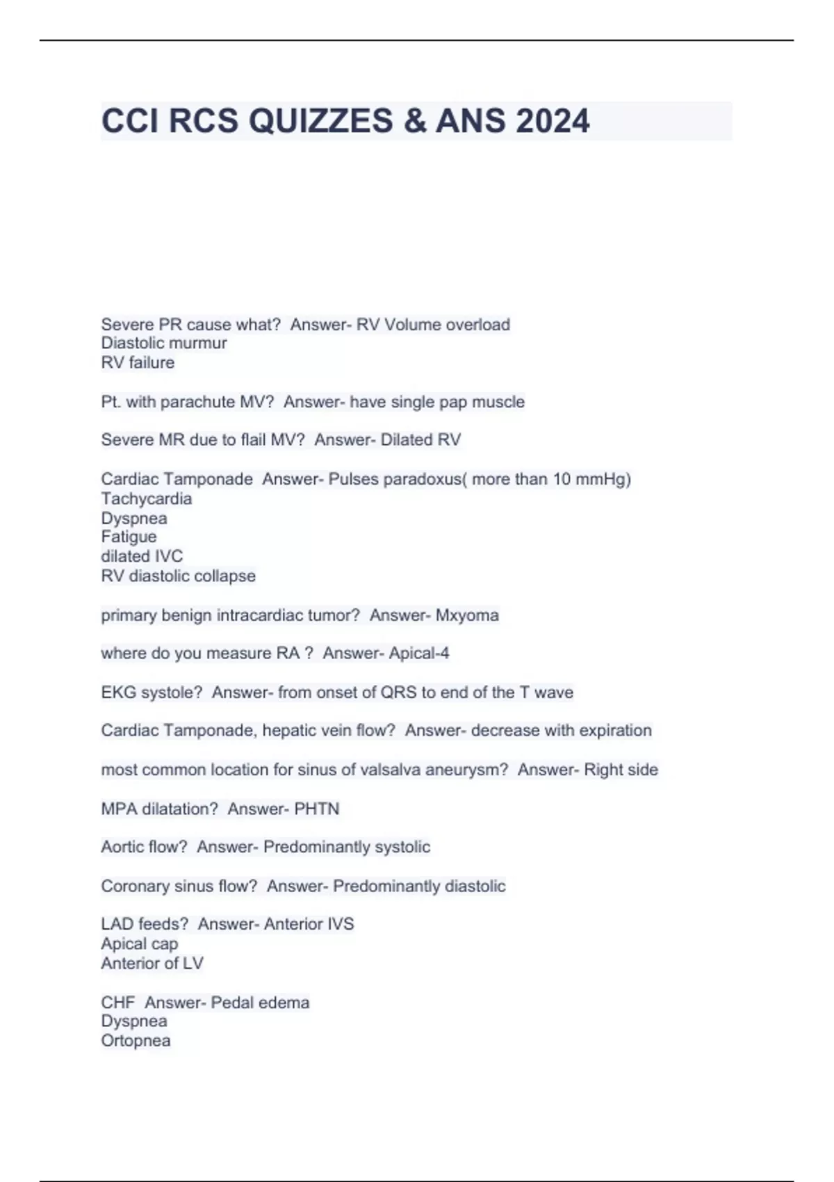 CCI RCS QUIZZES & ANS 2024 - CCI RCS - Stuvia US