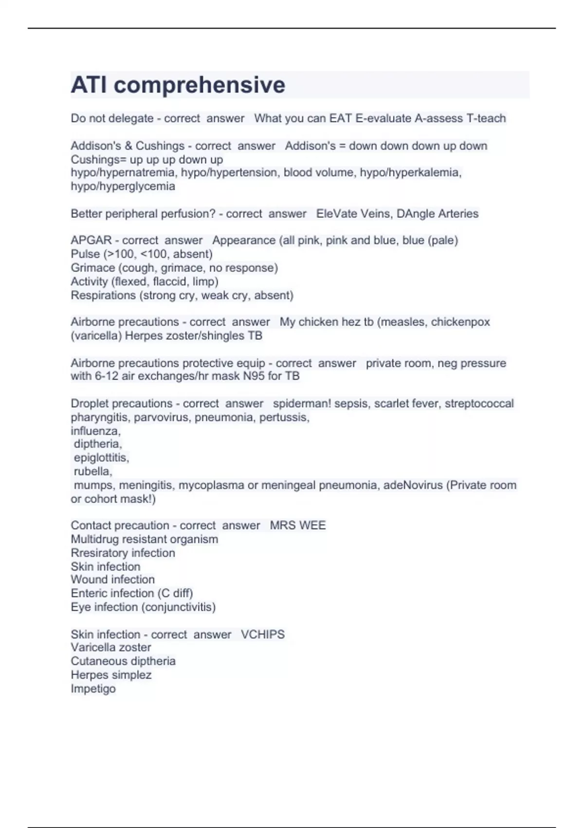 ATI comprehensive test QUESTIONS AND CERTIFIED ANSWERS 2023/2024 - ATI ...