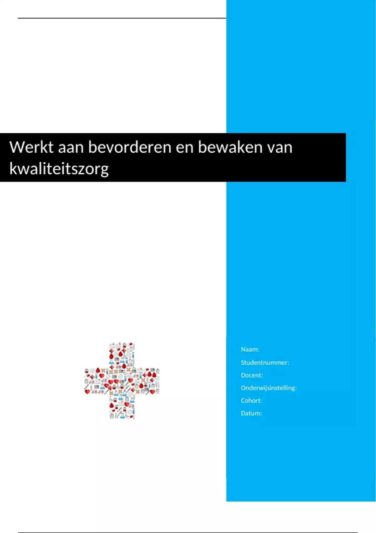 Werkt aan bevorderen en bewaken van kwaliteitszorg (B1-K1-W2) - BPV 10 ...