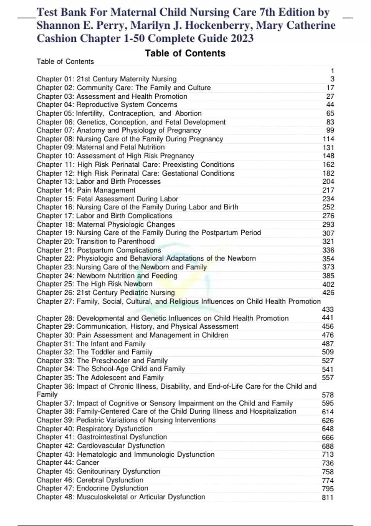 Test Bank For Maternal Child Nursing Care 7th Edition by Shannon E ...