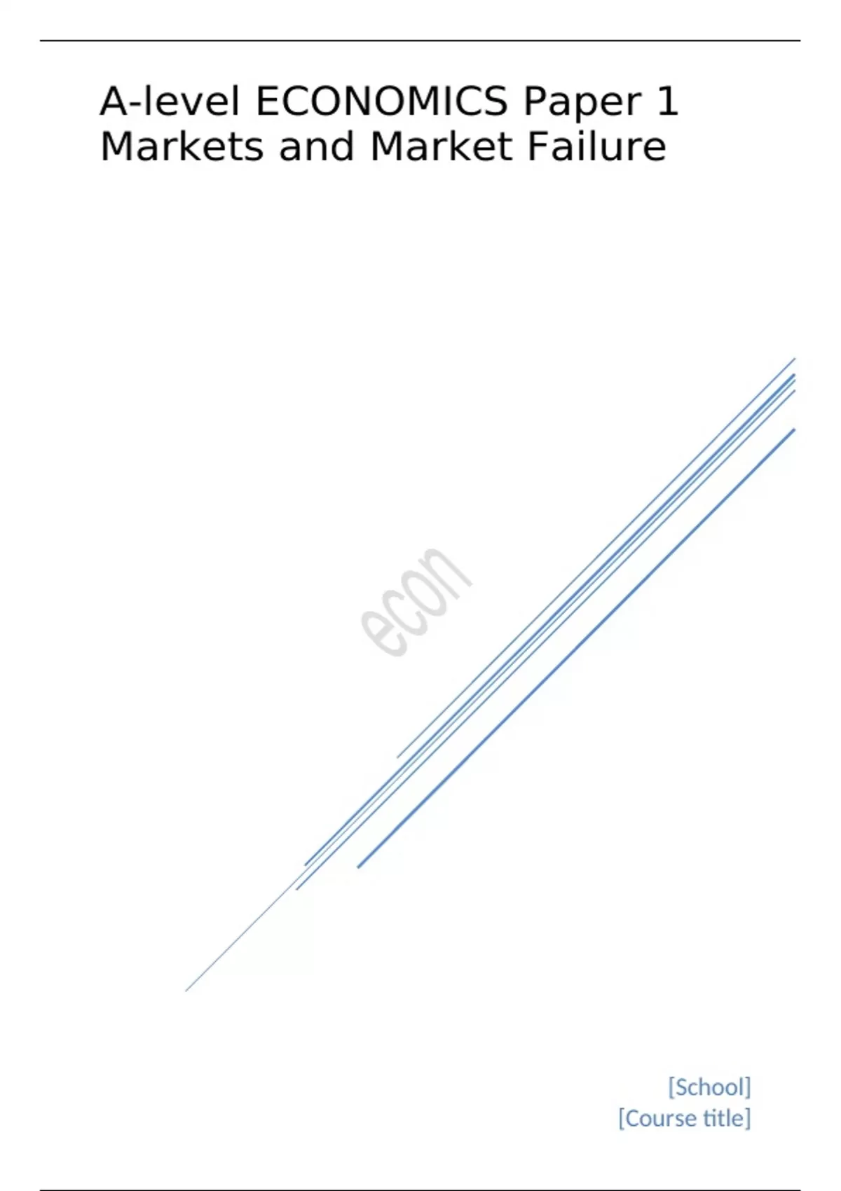 AQA A level ECONOMICS Paper 1 QUESTION PAPER AND Mark scheme June 2023 ...