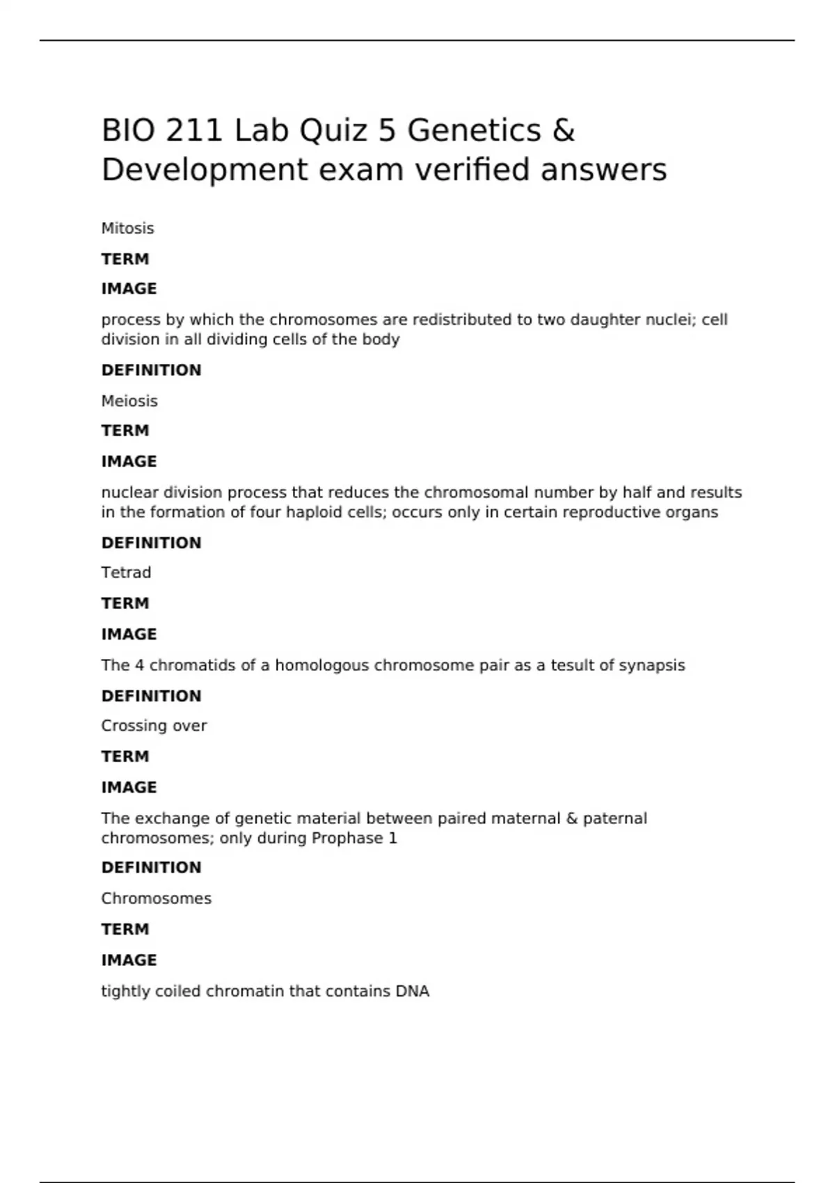 BIO 211 Exam - Stuvia US