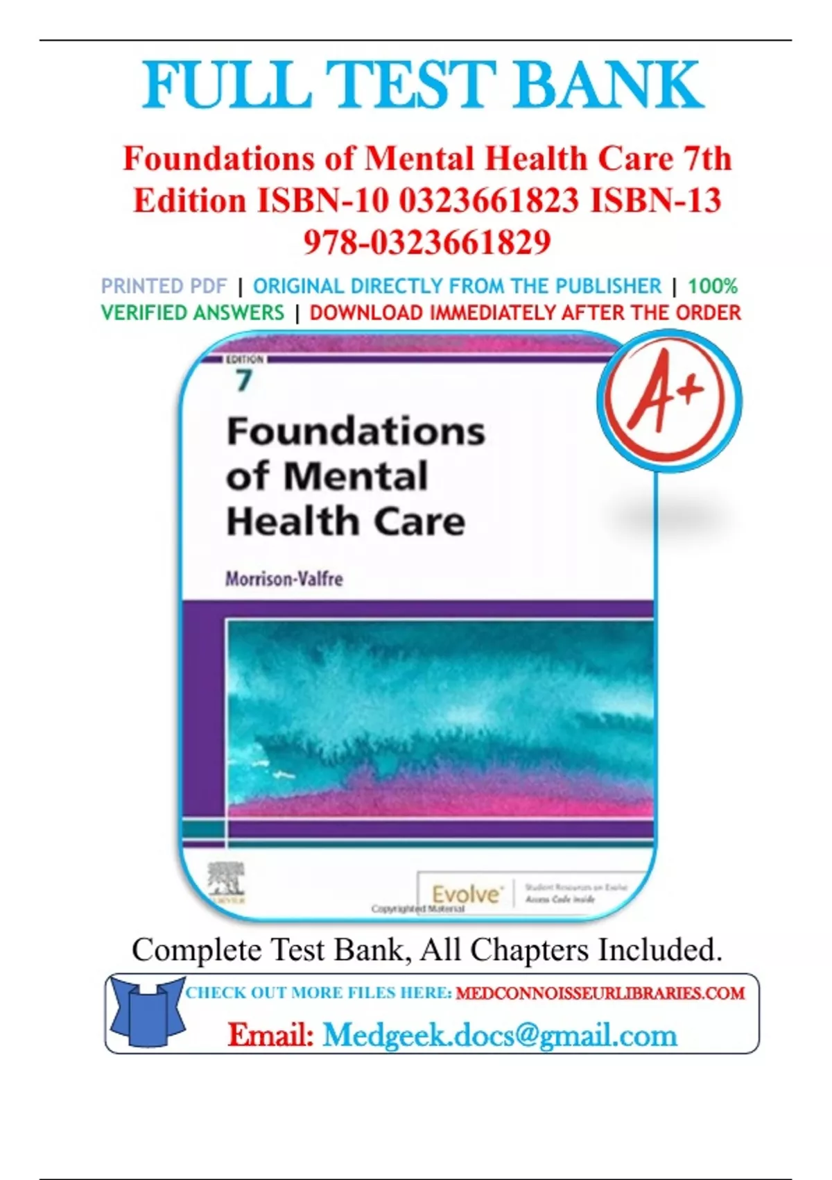 Test Bank For Foundations of Mental Health Care 7th Edition by Michelle ...