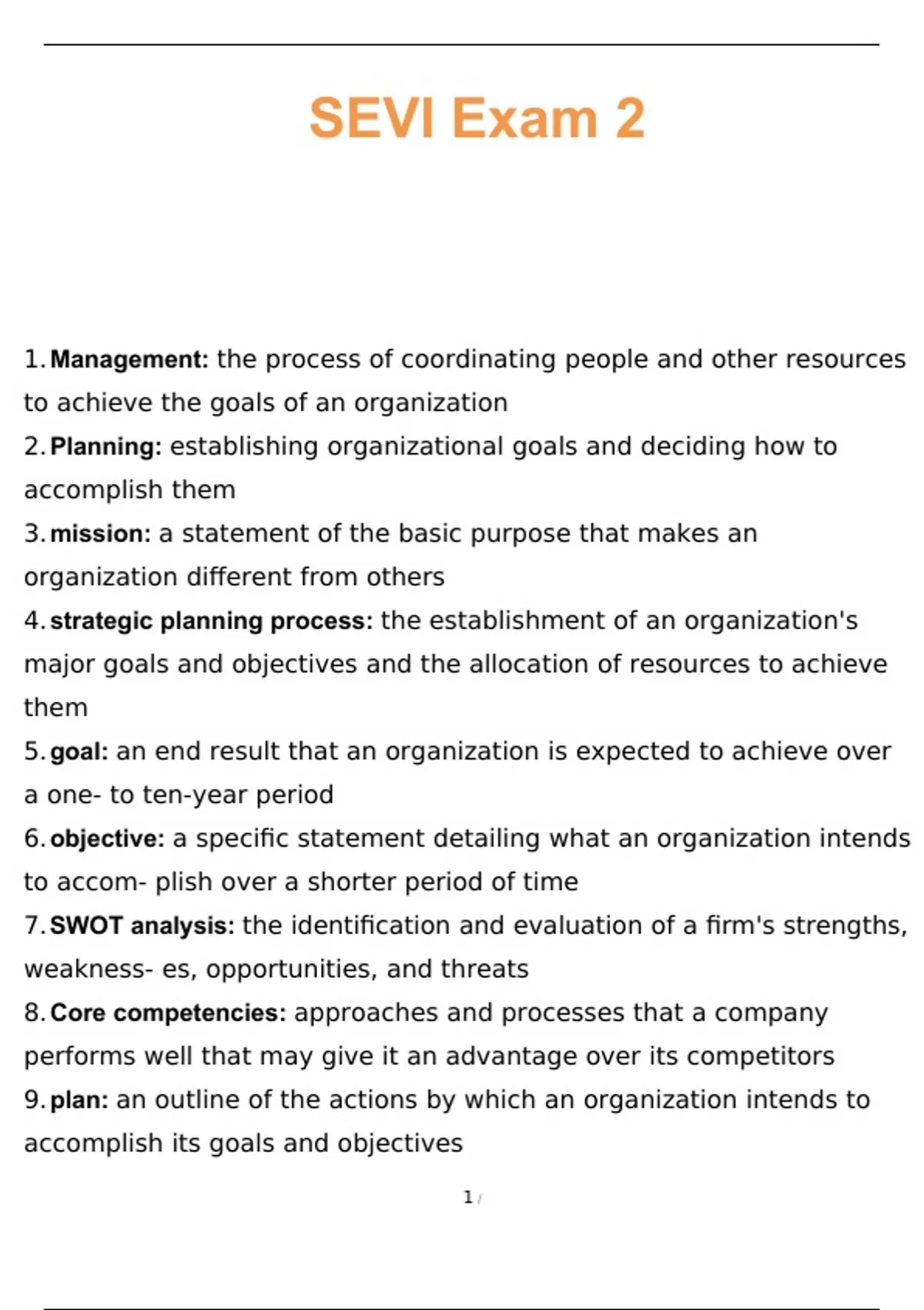 SEVI Exam 2 Actual Questions with correct answers 100% Verified 2024 - SEVI - Stuvia US