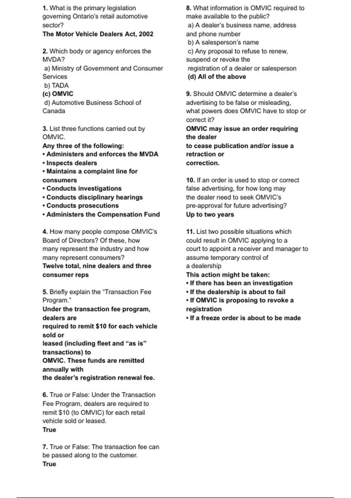 OMVIC Chapter 1-18 Questions And Answers Complete - Omvic - Stuvia