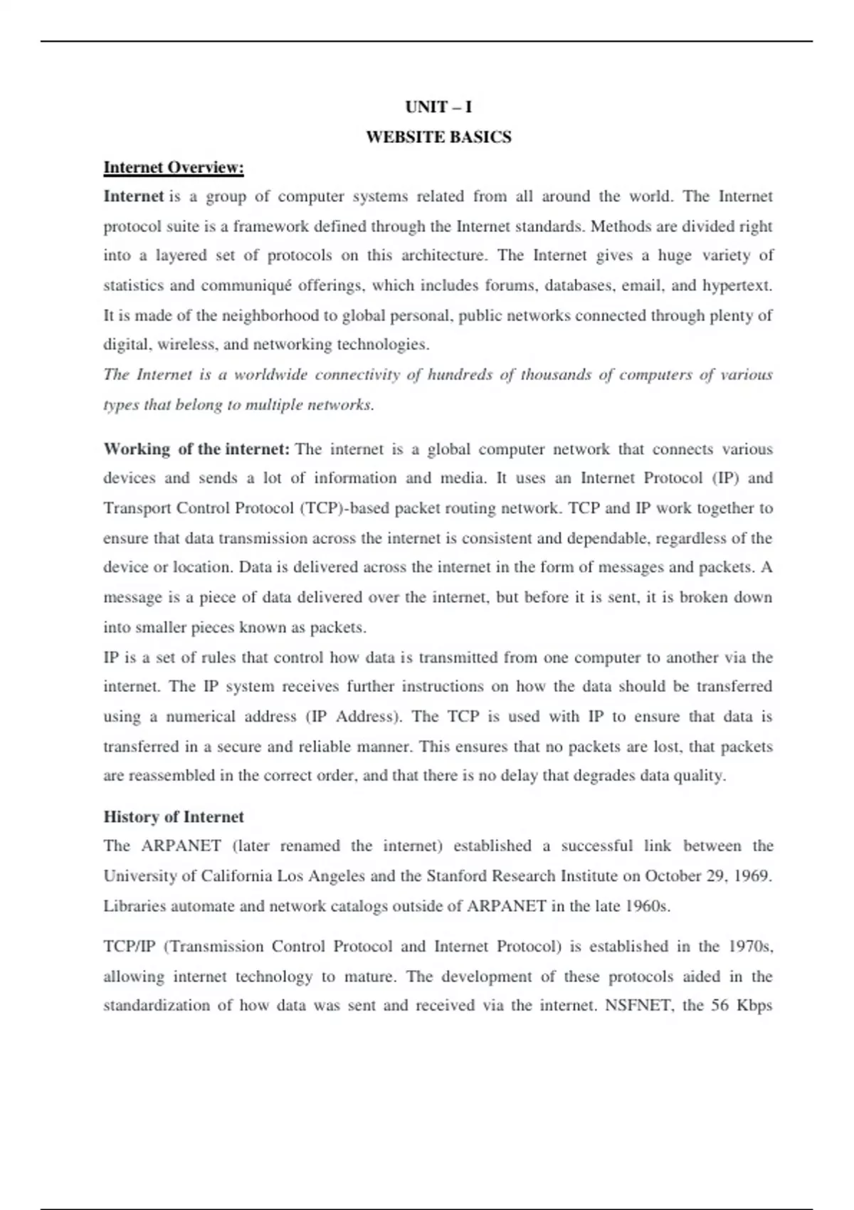 WEB ESSENTIAL - IT3401 (IT3401) - Stuvia US