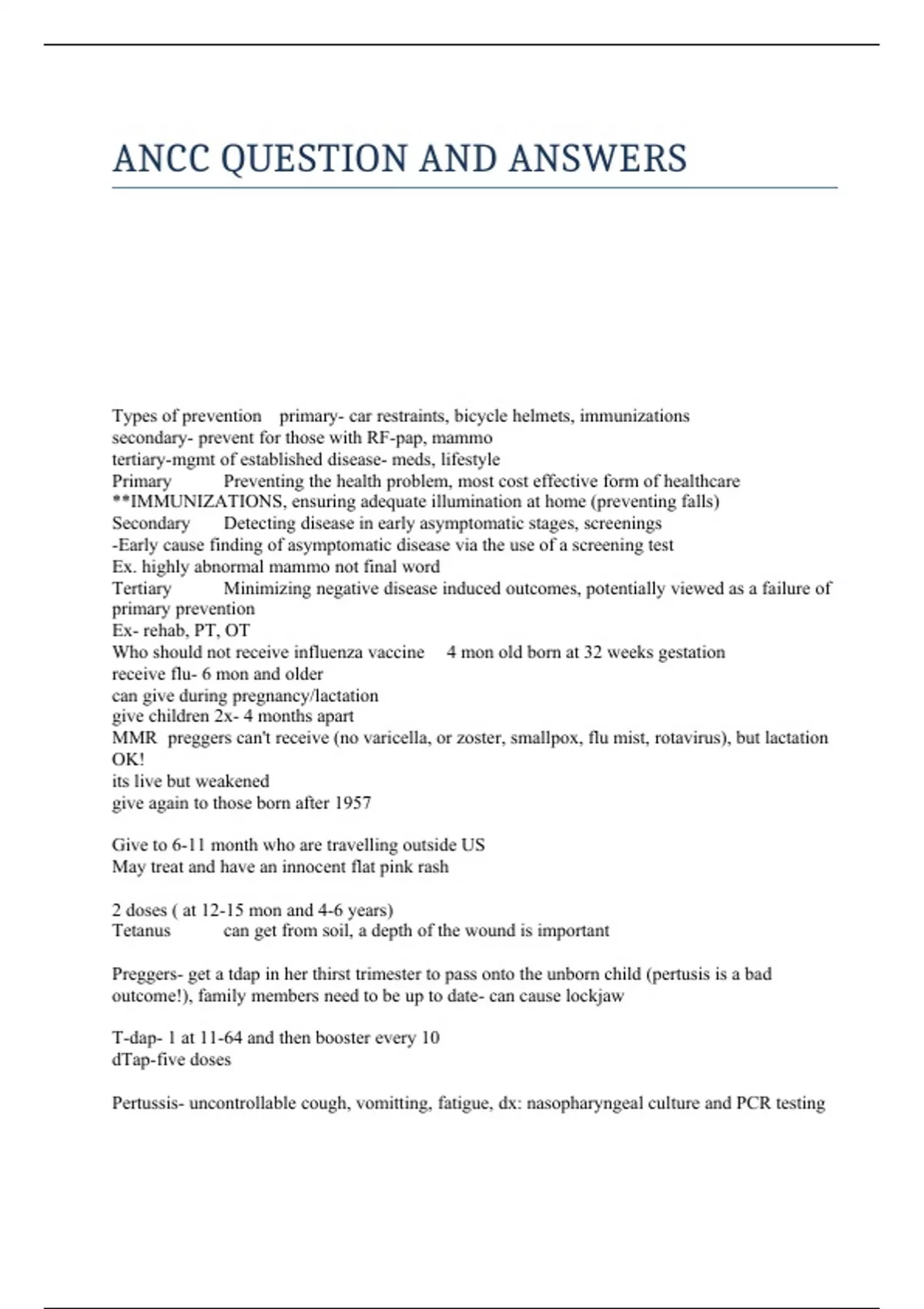 ANCC Review Questions and Answers(PMHNP IQ)(Latest 2021/2022 updated ...