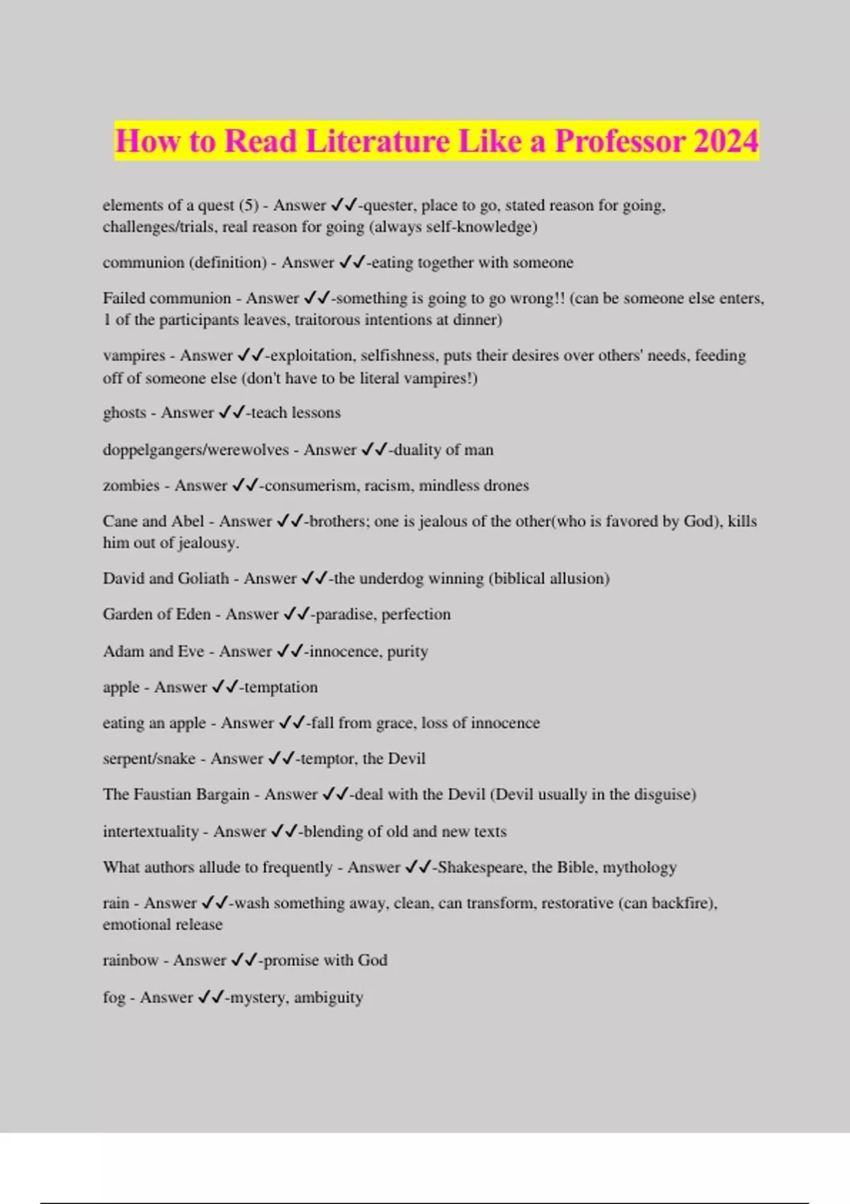 How to Read Literature Like a Professor 2024 - How to Read Literature ...