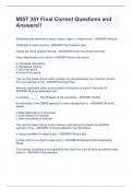 MIST 351 Final Correct Questions and Answers!! - MIST 351 - Stuvia US