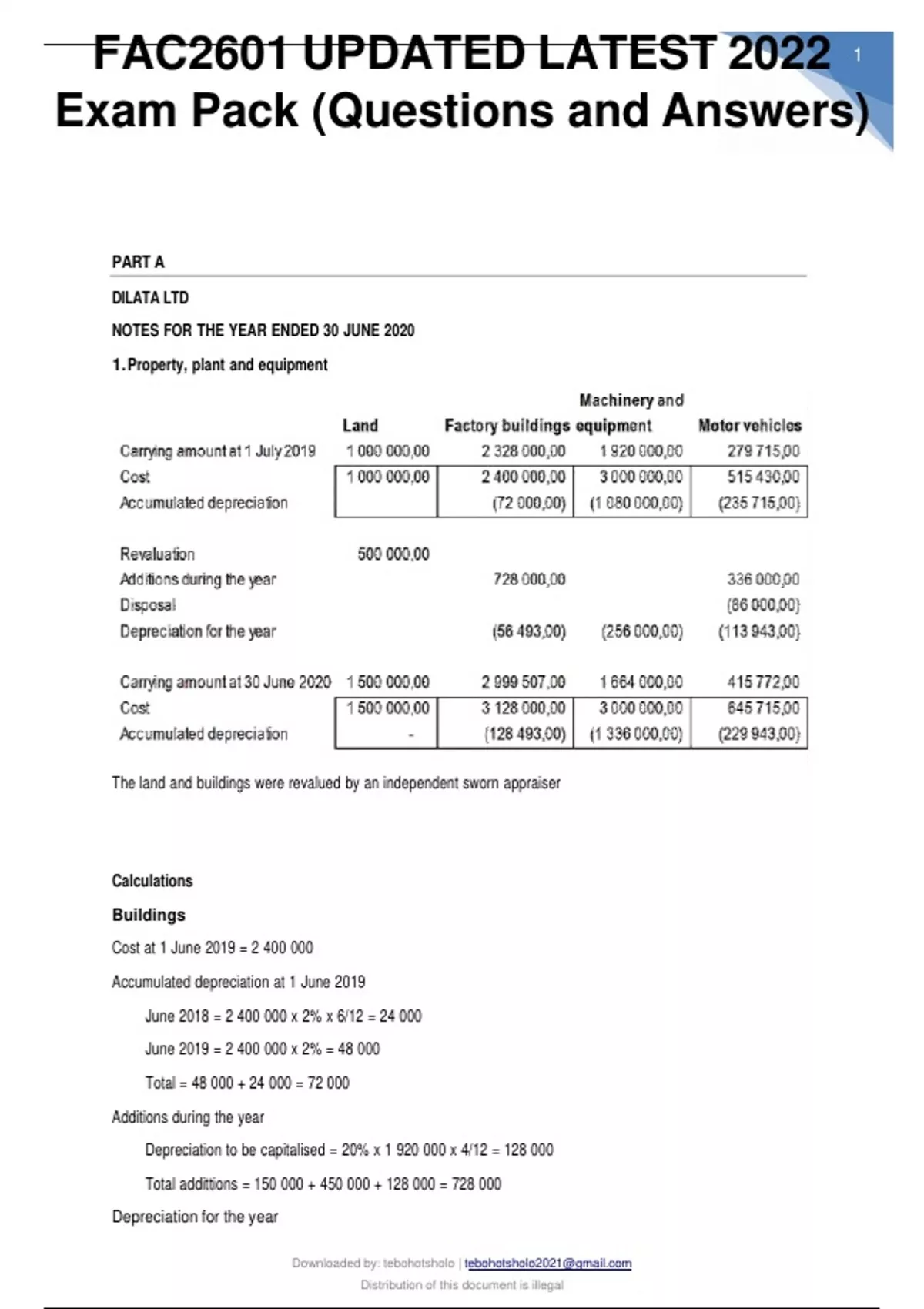 FAC2601 UPDATED LATEST 2024/2025 Exam Pack (Questions and Answers ...