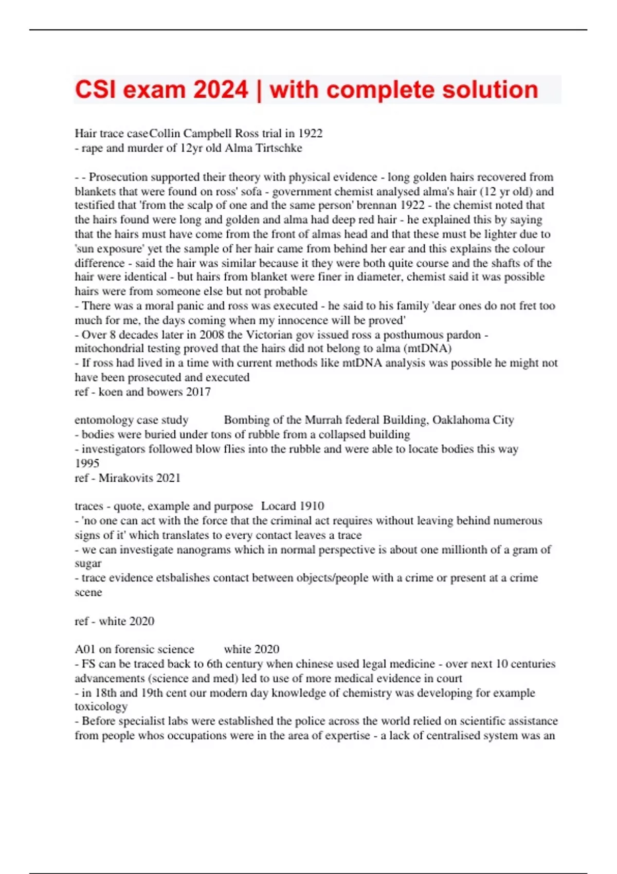 CSI exam 2024 | with complete solution - CSI - Stuvia US