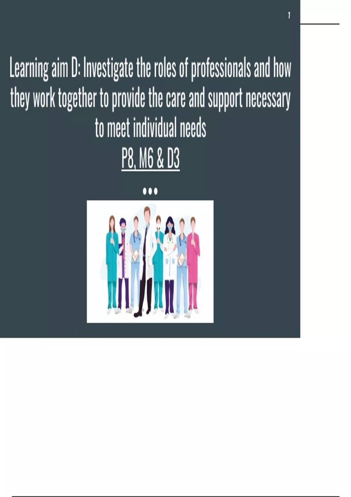 BTEC Level 3 HSC Presentation Unit 5 - Meeting Individual Care and ...