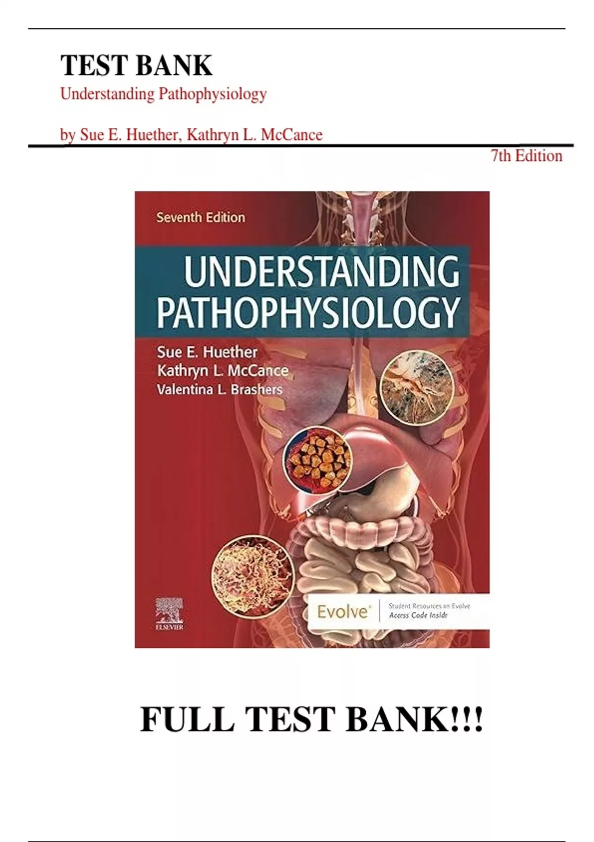 Test Bank For Understanding Pathophysiology 7th Edition||ISBN NO:13,978 ...