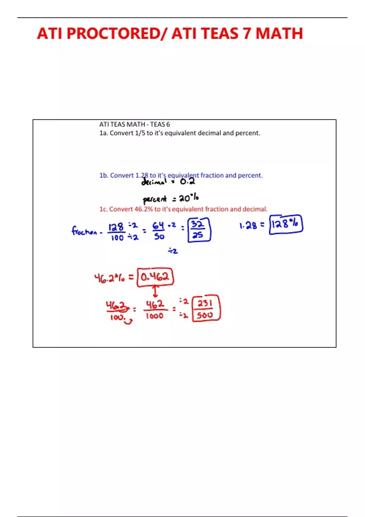 ATI PROCTORED/ ATI TEAS 7 MATH - ATI TEAS 7 MATH - Stuvia US