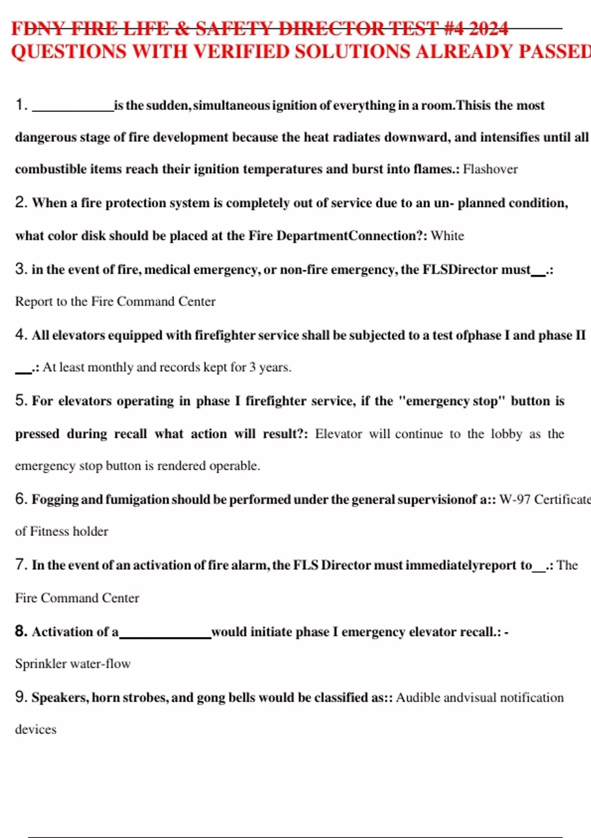 Fire Life Safety Director Certification – OGEW