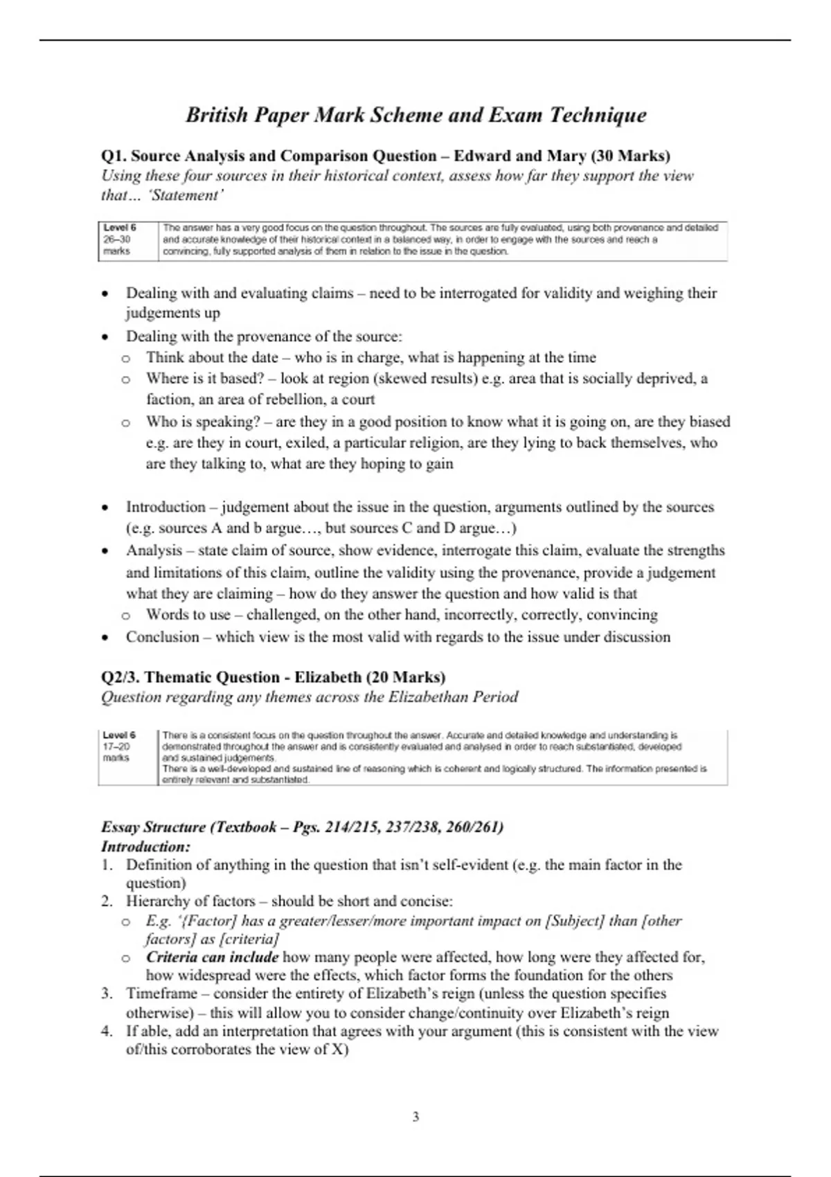 OCR A-Level History The Later Tudors (British Paper) Mid Tudor Crises ...