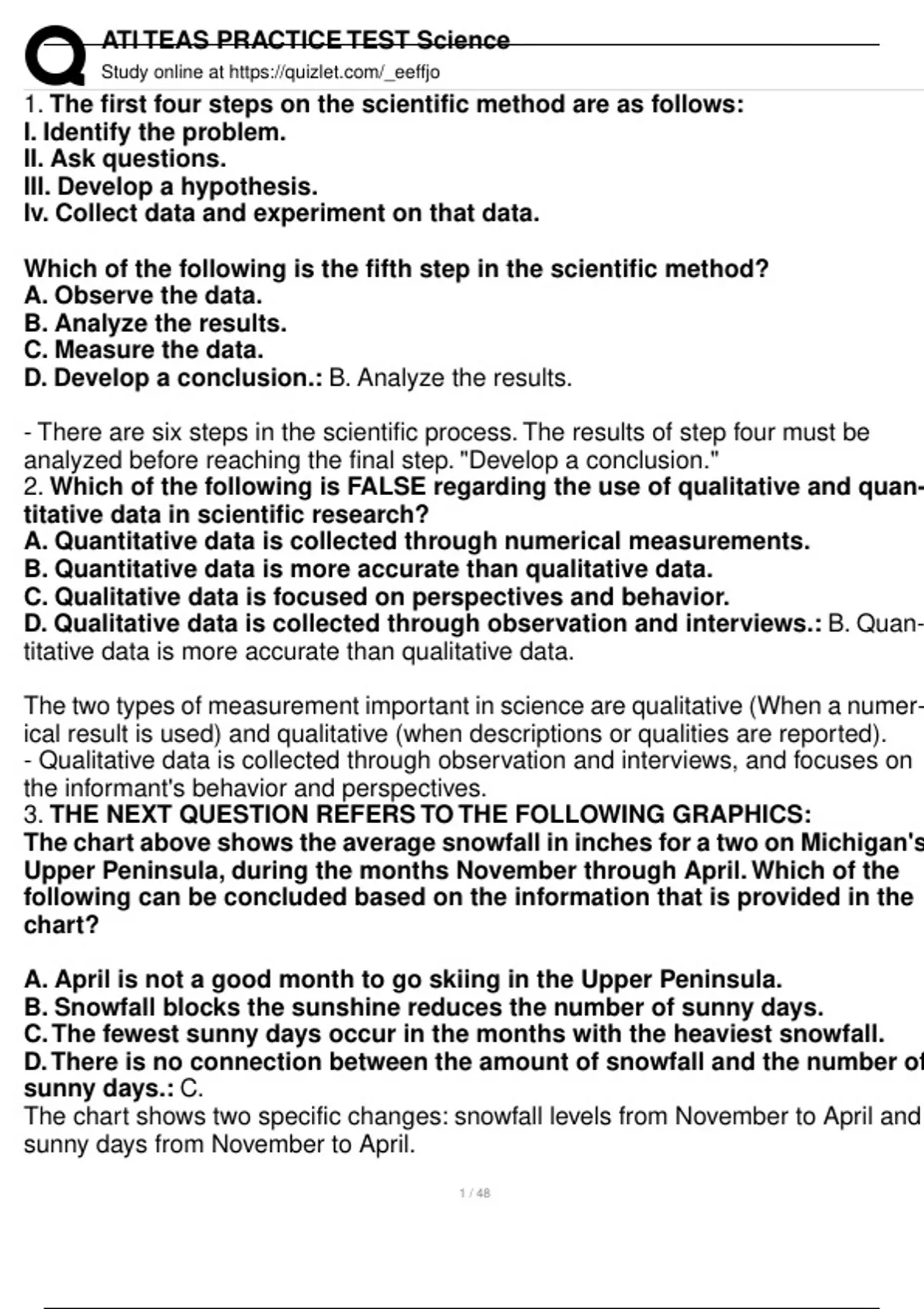 ATI TEAS 7 SCIENCE TESTBANK WITH ANSWERS - ATI TEAS 7 - Stuvia US