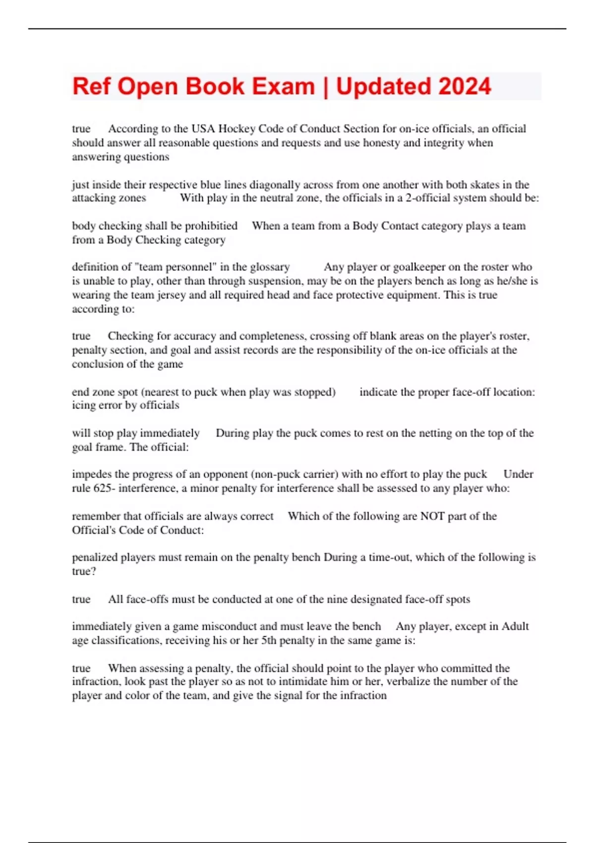 Ref Open Book Exam | Updated 2024 - Ref Open Book - Stuvia US
