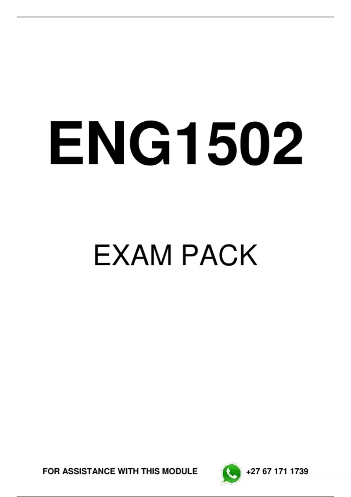 ENG1502 EXAM PACK 2025 - Foundations in English Language Studies ...