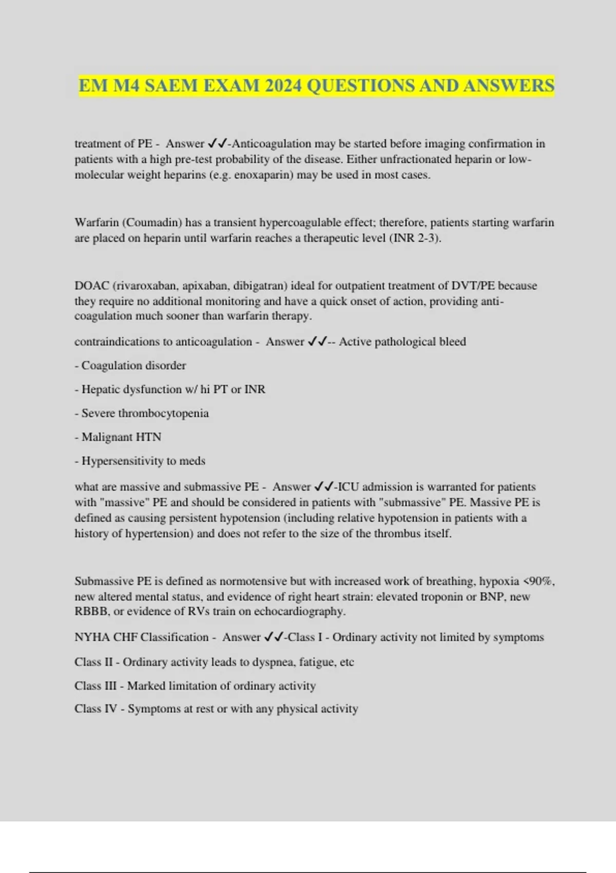 EM M4 SAEM EXAM 2024 QUESTIONS AND ANSWERS - SAEM - Stuvia US